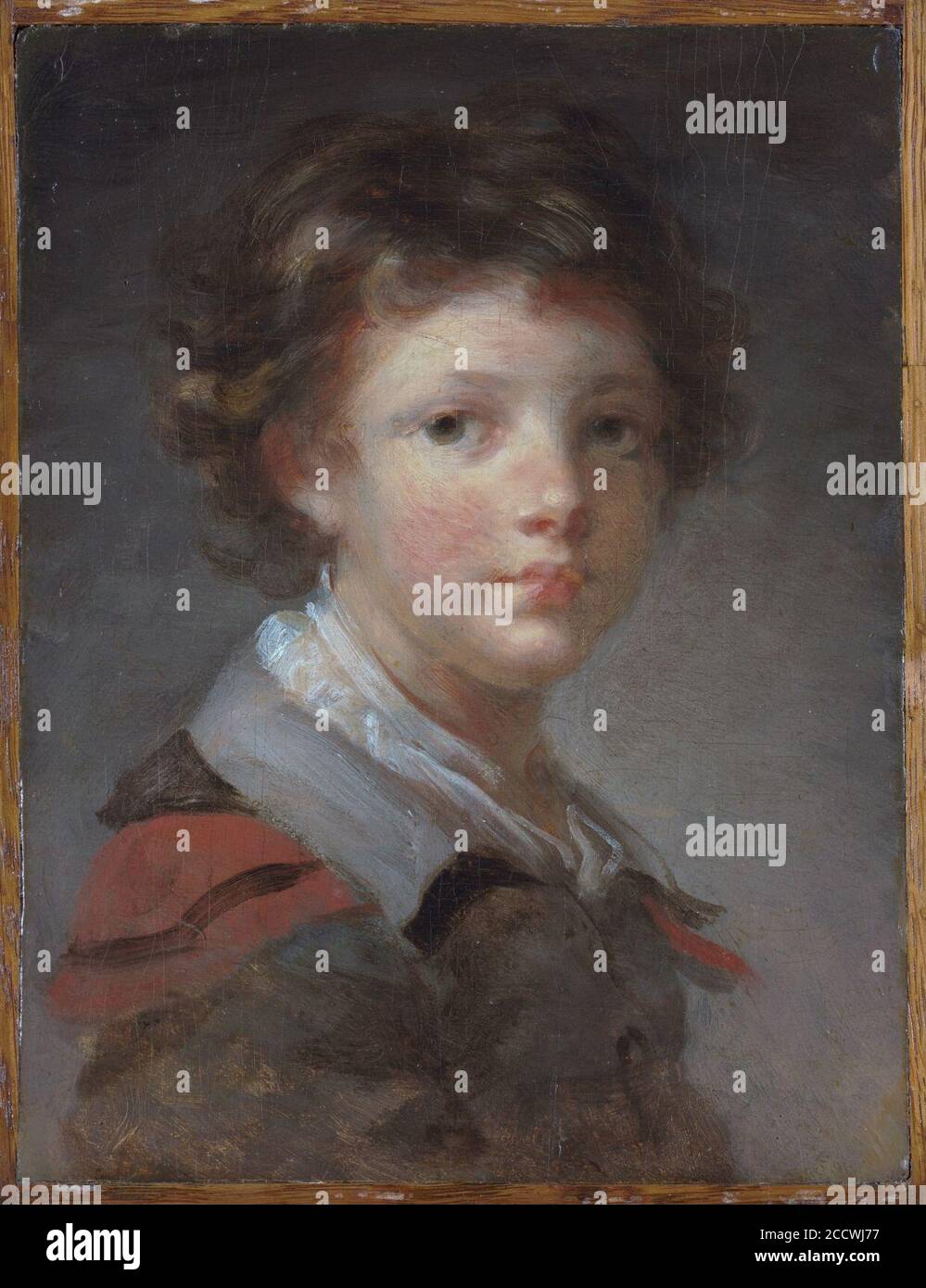 Jean-Honoré Fragonard - A Boy in a Red-lined Cloak Stock Photo - Alamy