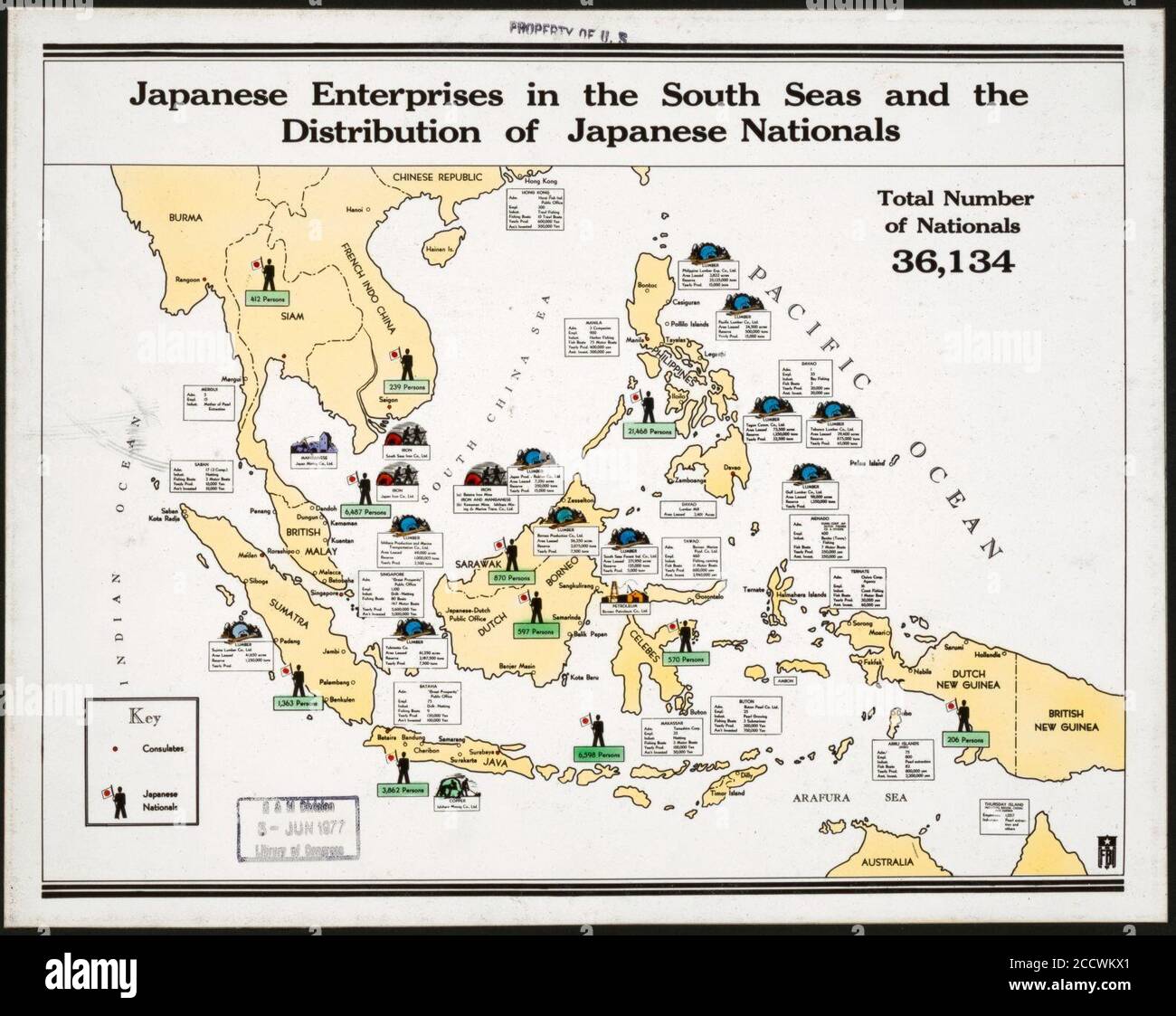 Japanese pre-war colonization Stock Photo - Alamy