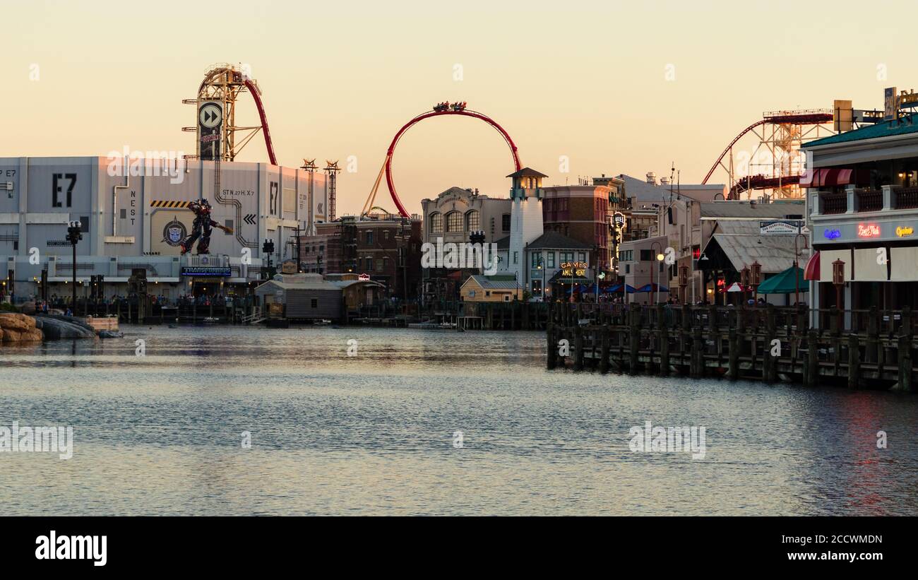 The amazing skyline of Universal Studios Stock Photo - Alamy