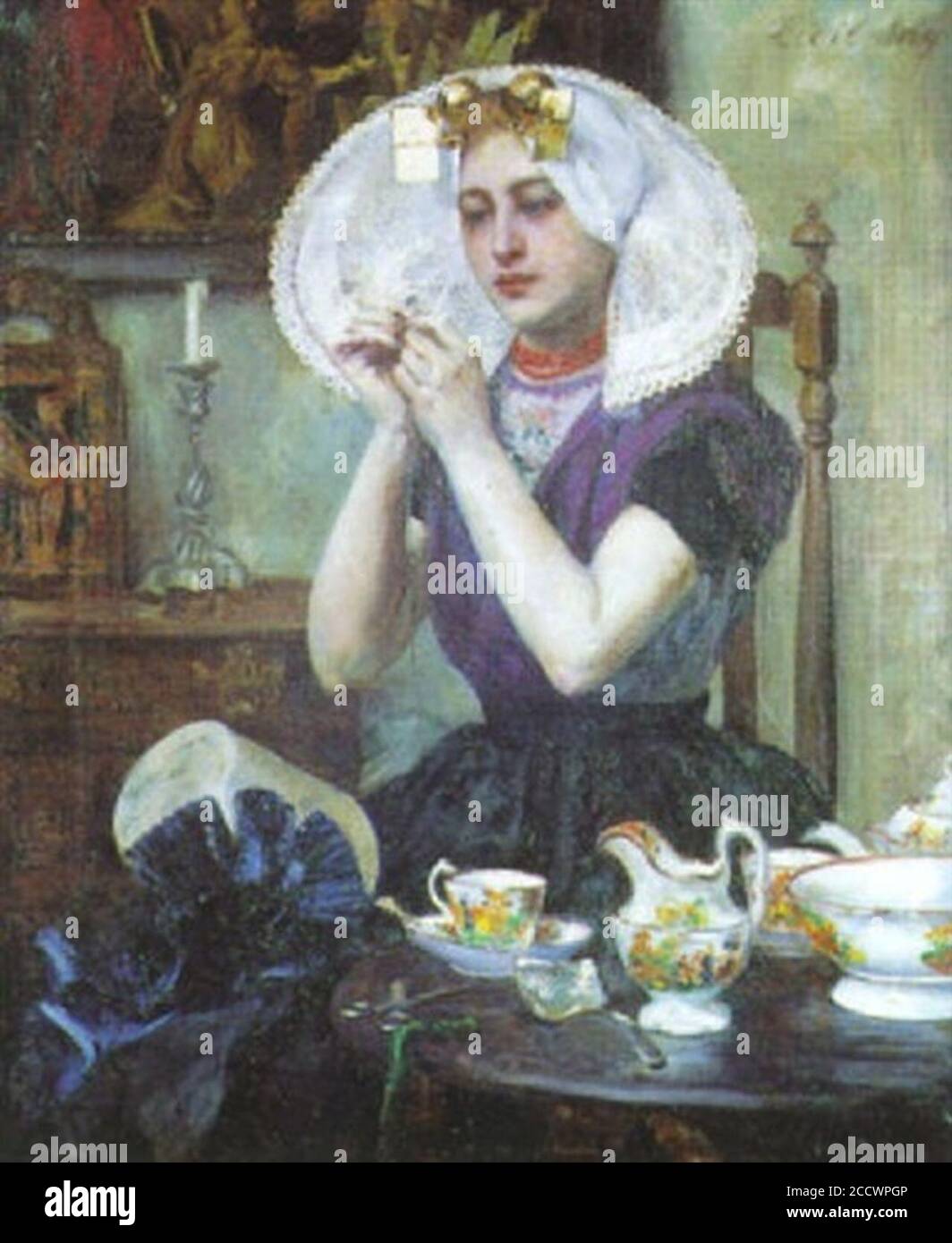 Jay La dentelierre Stock Photo - Alamy