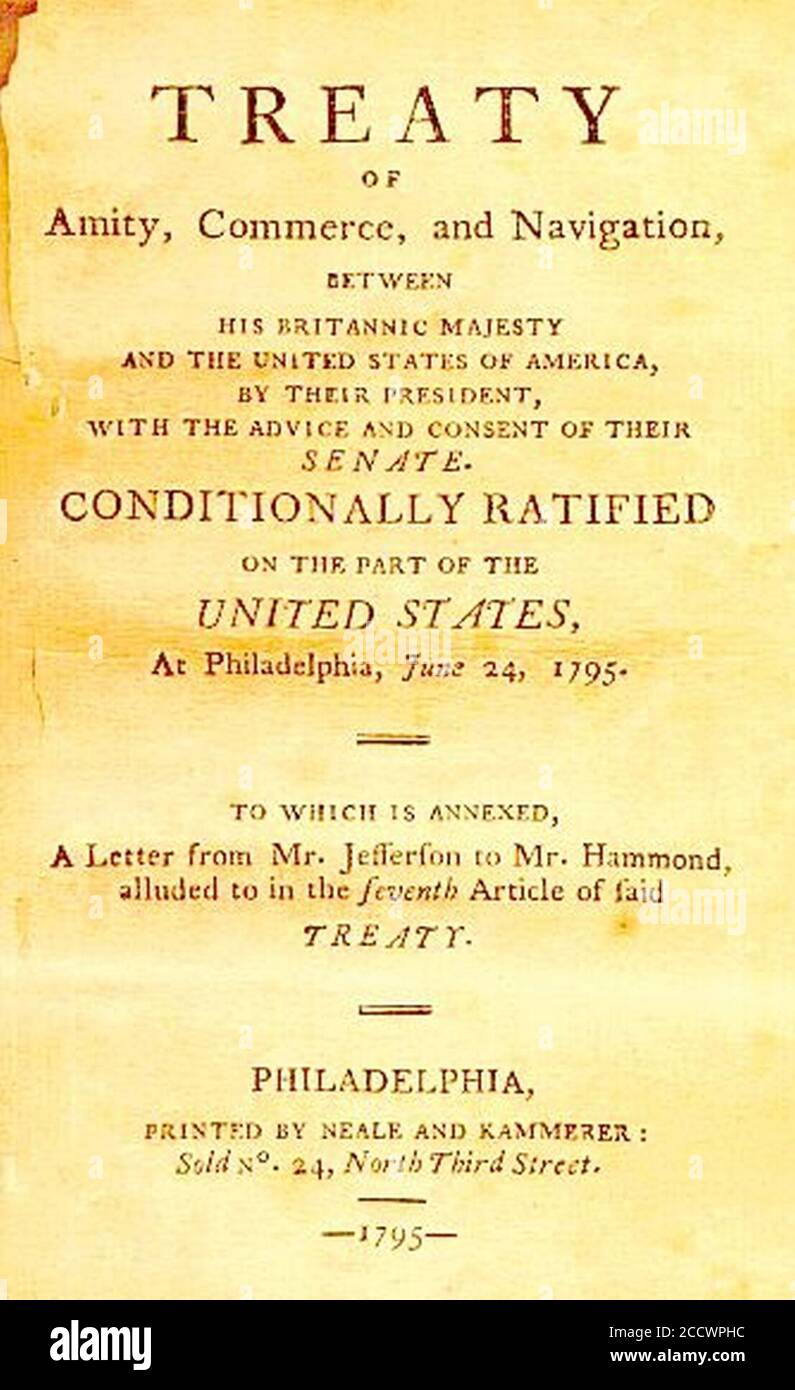 Jay’s treaty hi-res stock photography and images - Alamy