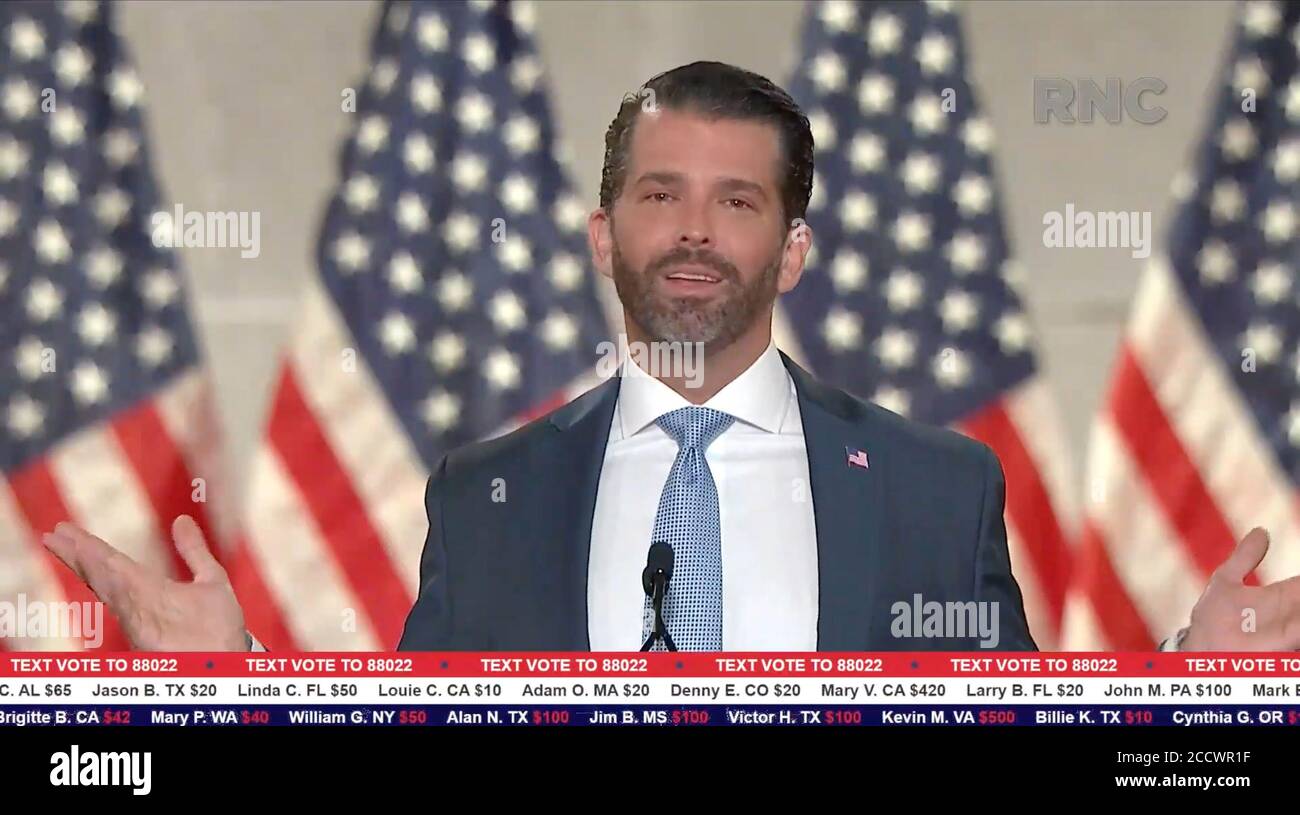 In this image from the Republican National Convention video feed ...