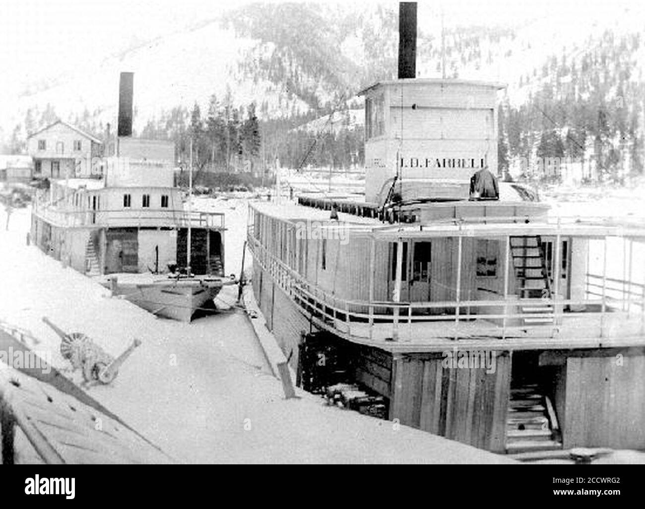 JD Farrell and North Star (sternwheelers) at Jennings Montana ca 1900 ...