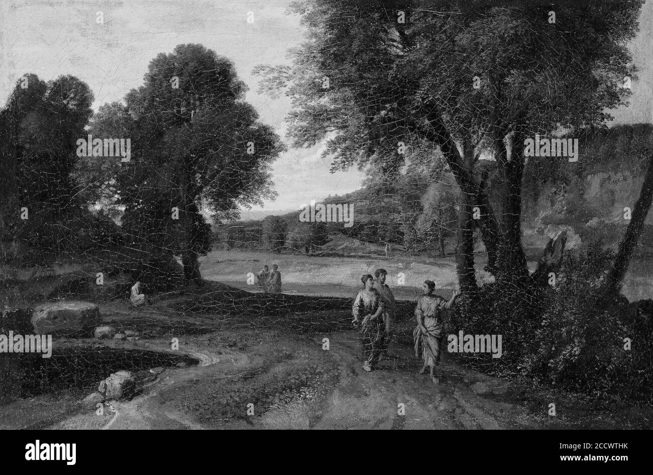 Jean François Millet, I - Classical Landscape with Two Women and a Man ...