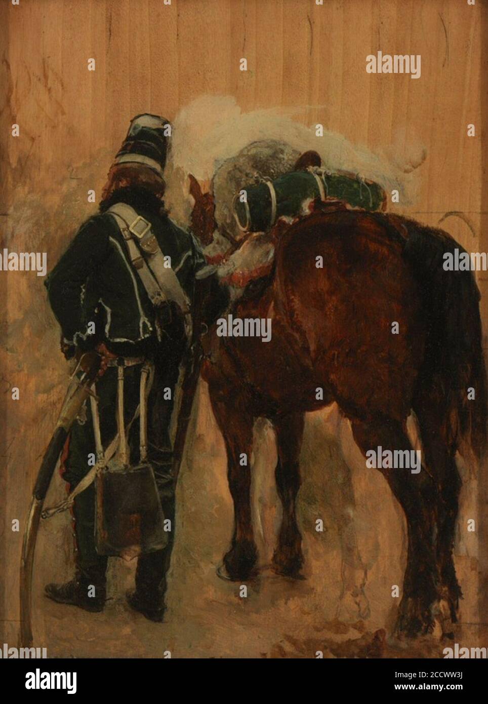 Jean Louis Ernest Meissonier - Sketch for the Outpost of the Hussards ...
