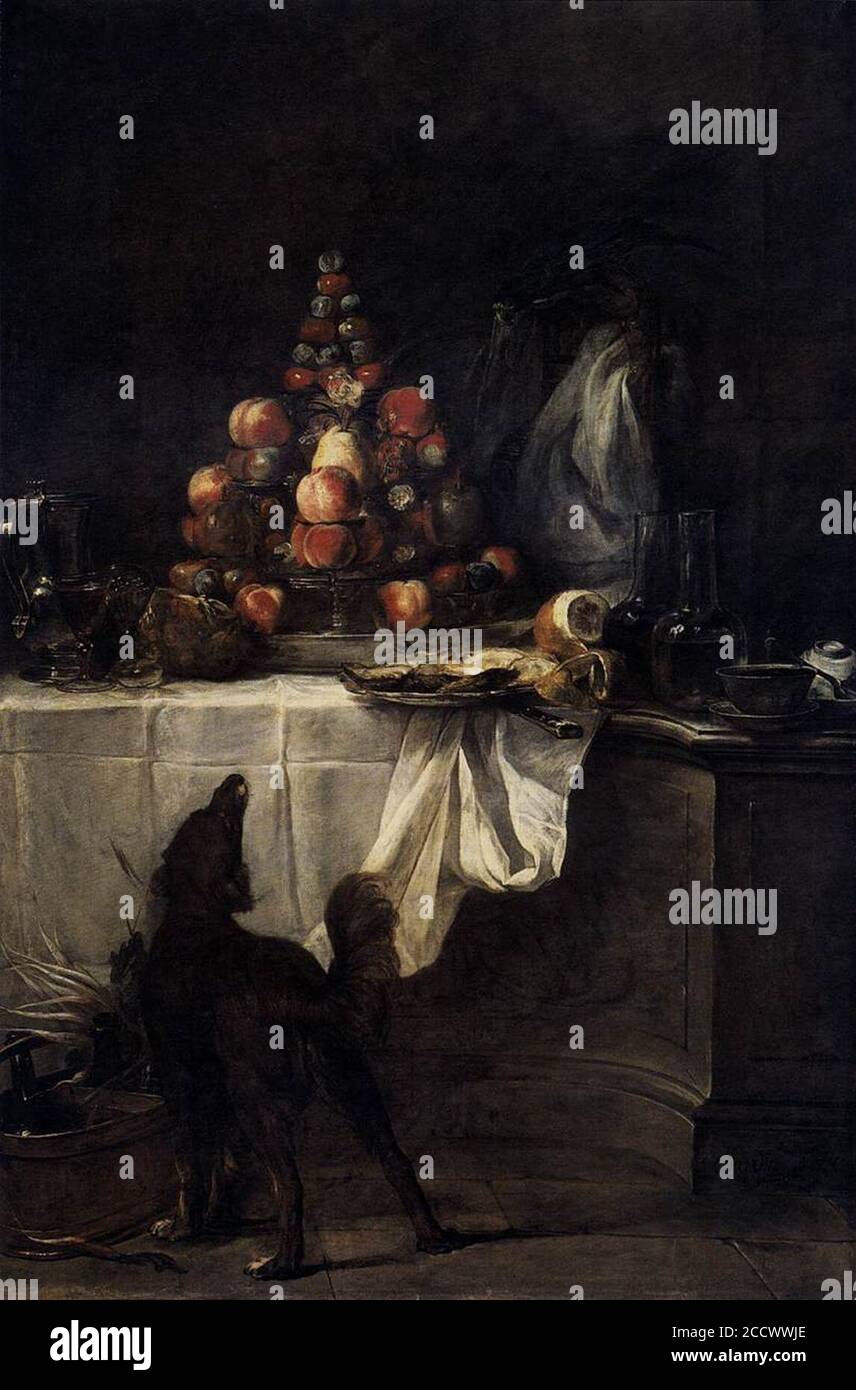 Jean Siméon Chardin - The Buffet Stock Photo - Alamy