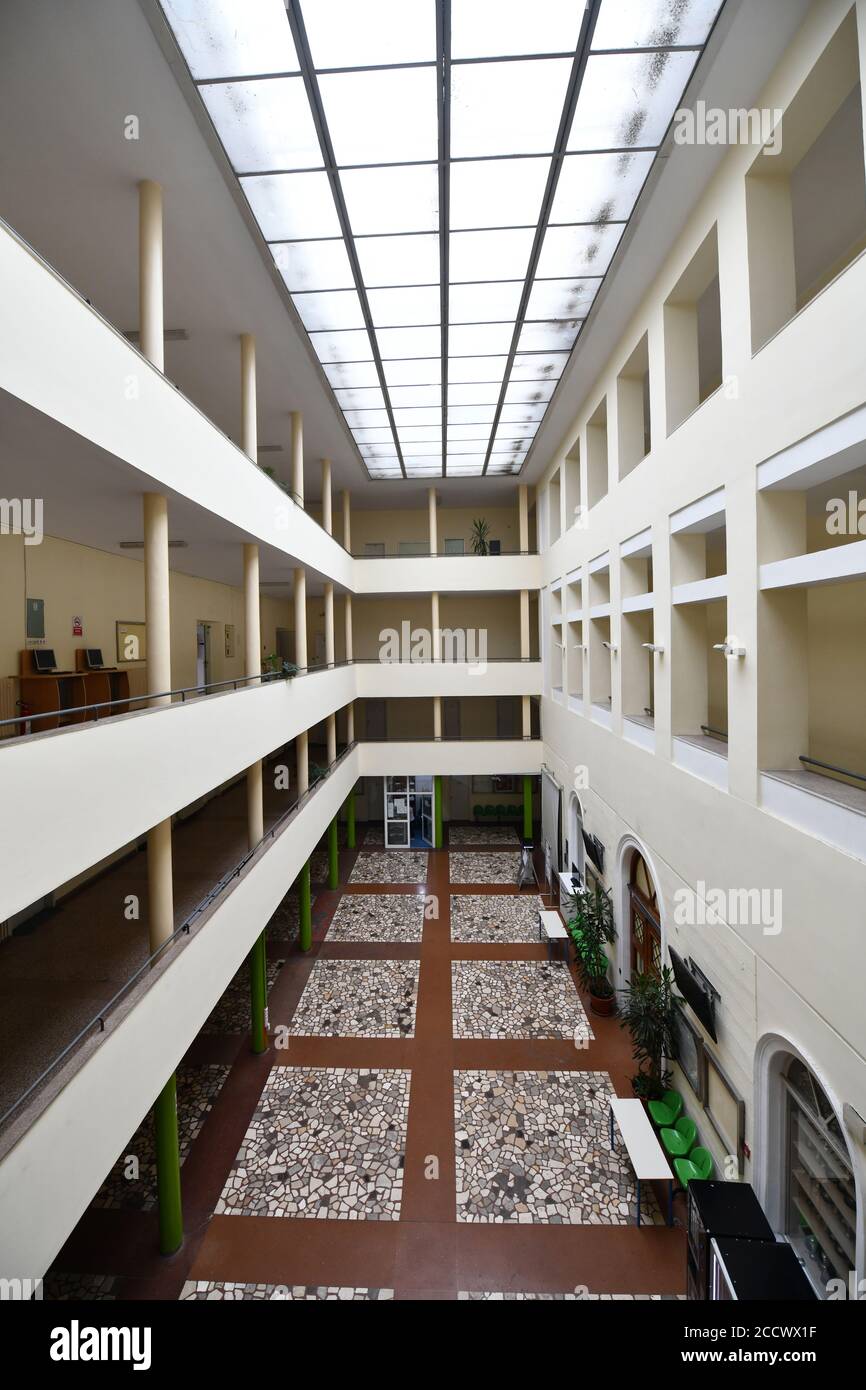 empty university collage school lobby back to school in coronavirus ...