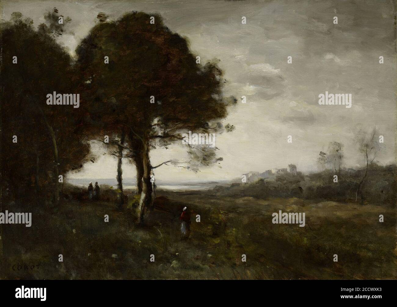 Jean-Baptiste-Camille Corot - Landscape Stock Photo - Alamy