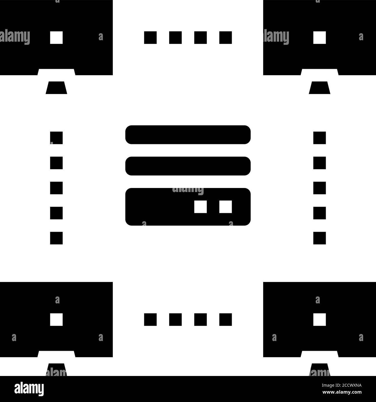 server computers glyph icon vector illustration Stock Vector Image & Art - Alamy