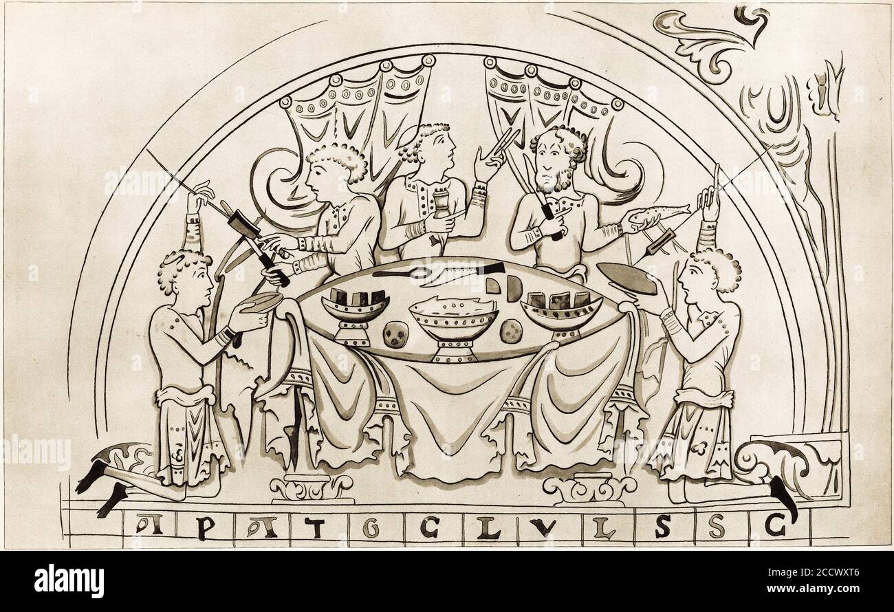 Middle ages feast drawing hi-res stock photography and images - Alamy