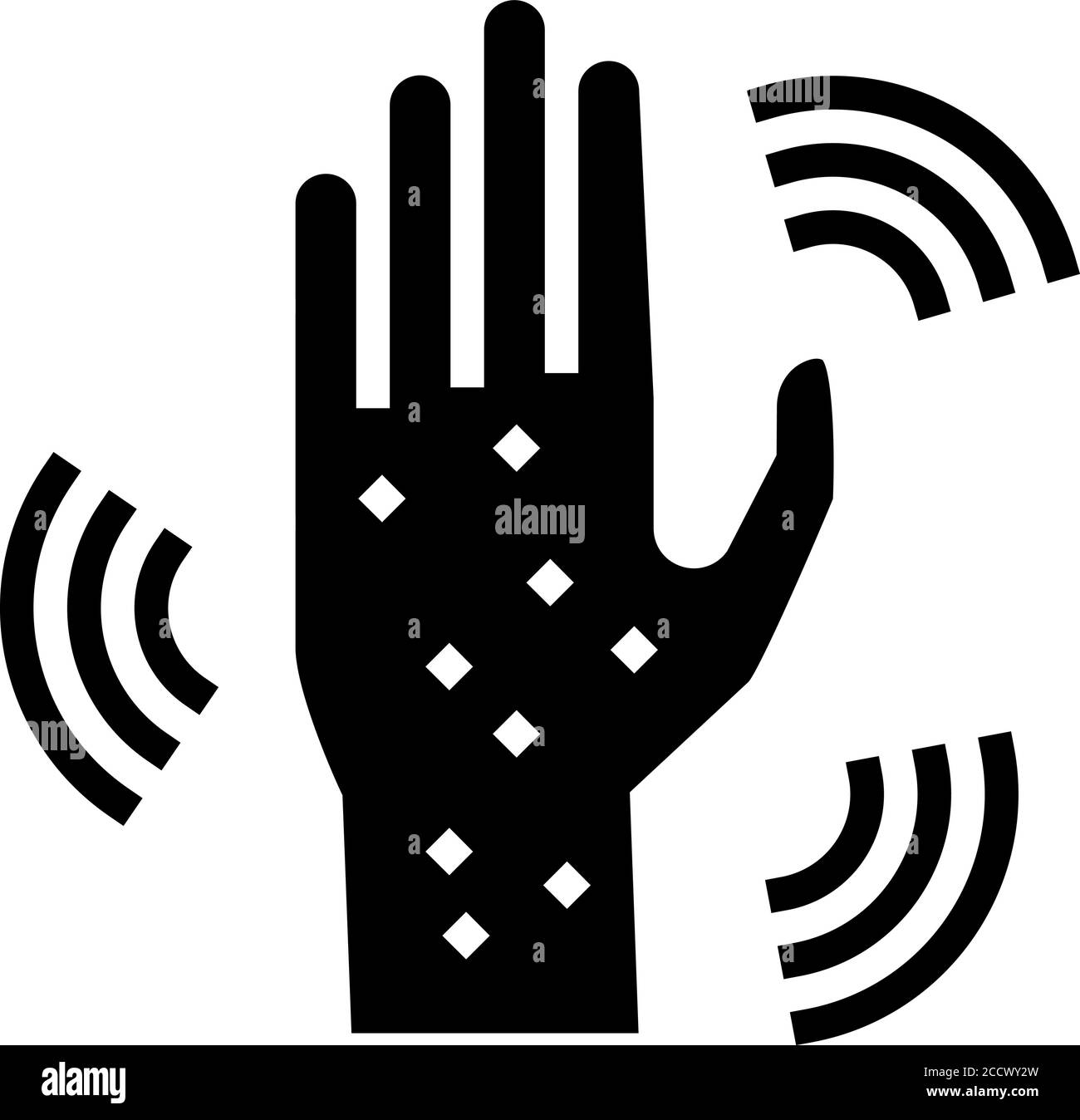 rash hand glyph icon vector illustration Stock Vector Image & Art - Alamy