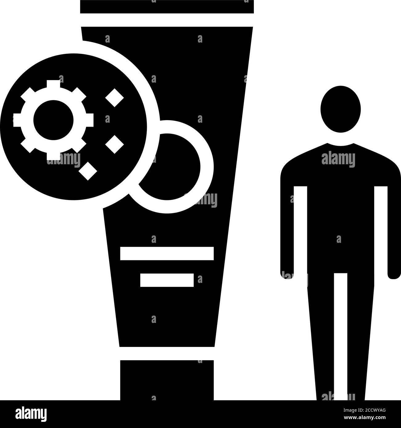 cream human protection glyph icon vector illustration Stock Vector ...