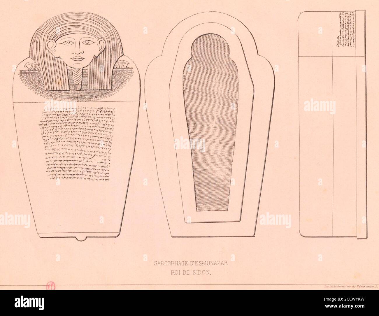 Jean-Joseph-Léandre Bargès. SARCOPHAGE D'ESMUNAZAR. ROI DE SIDON. 1856 ...