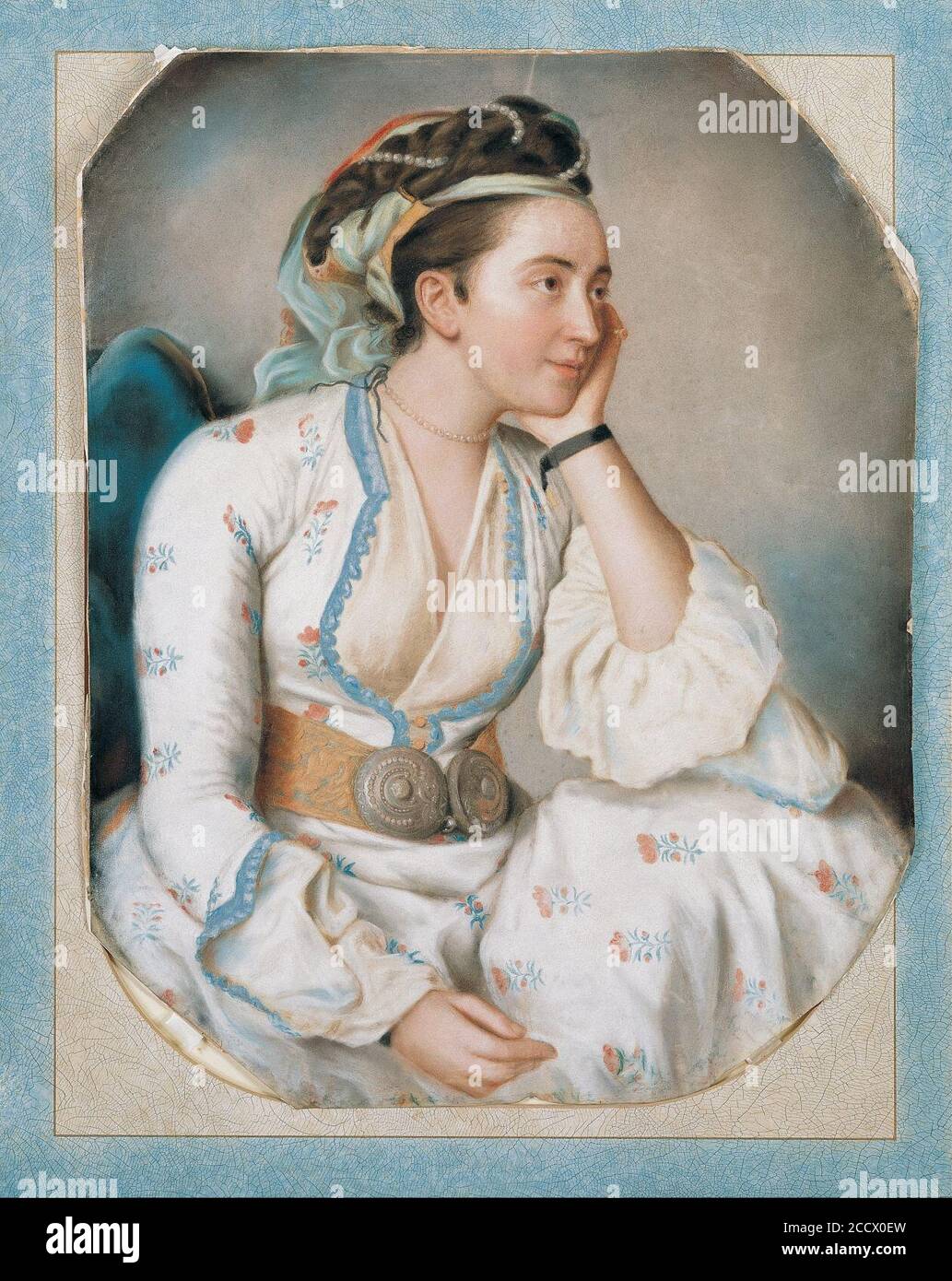 Jean-Étienne Liotard - A Woman in Turkish Dress Stock Photo - Alamy