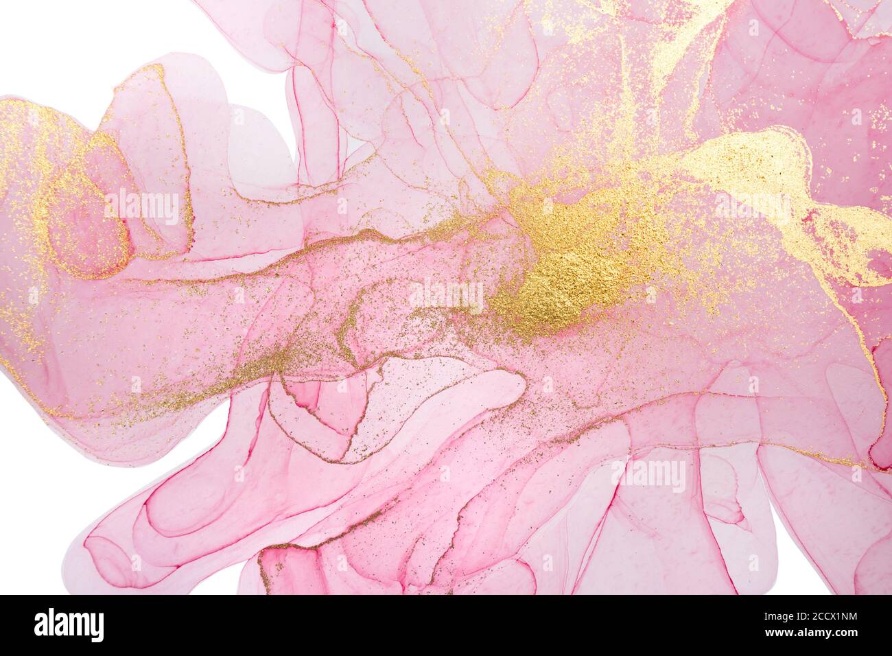 Alcohol ink pink abstract background. Floral style watercolor texture ...