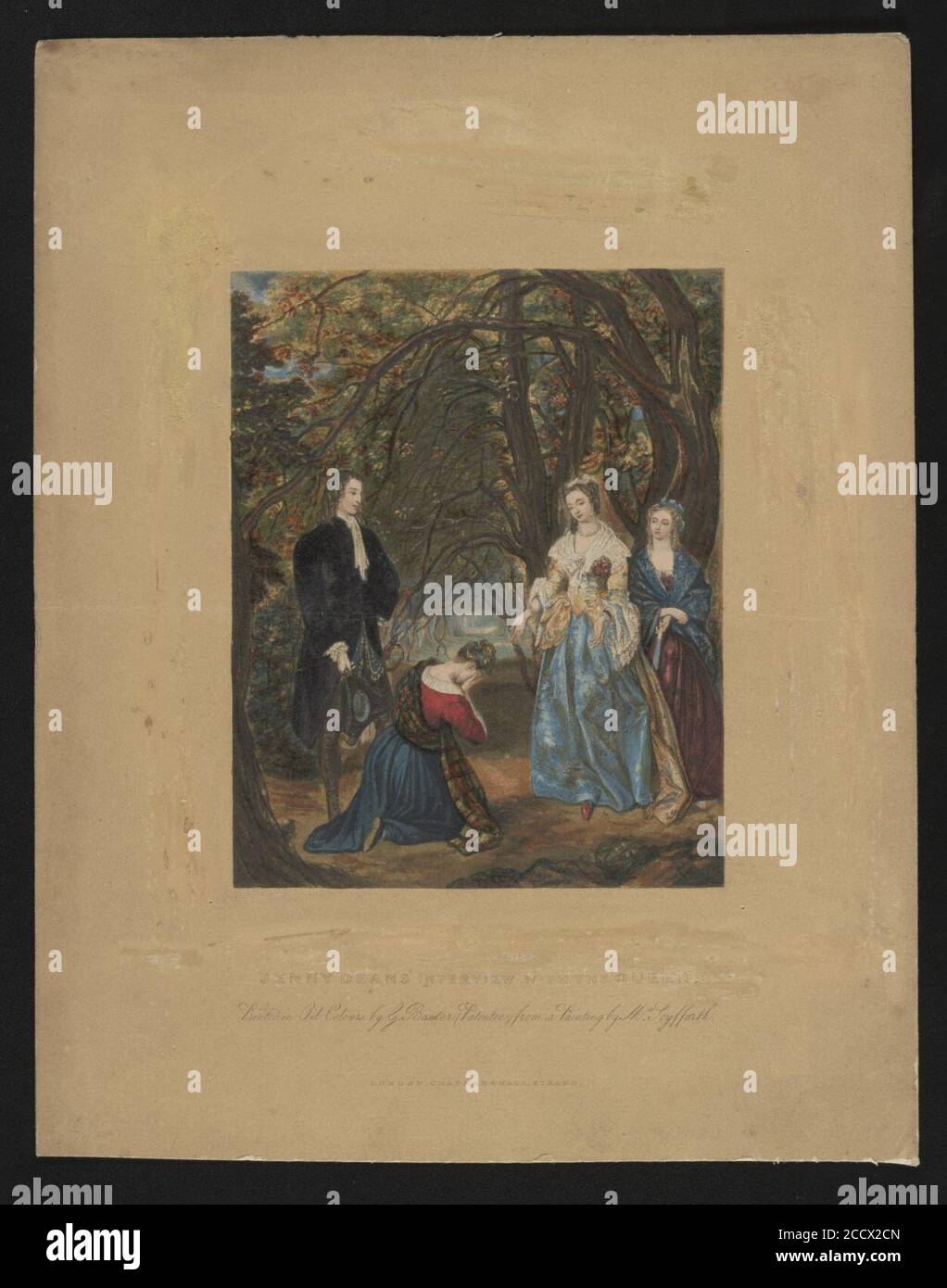 Jenny Dean's interview with the queen - printed in oil colours by G ...