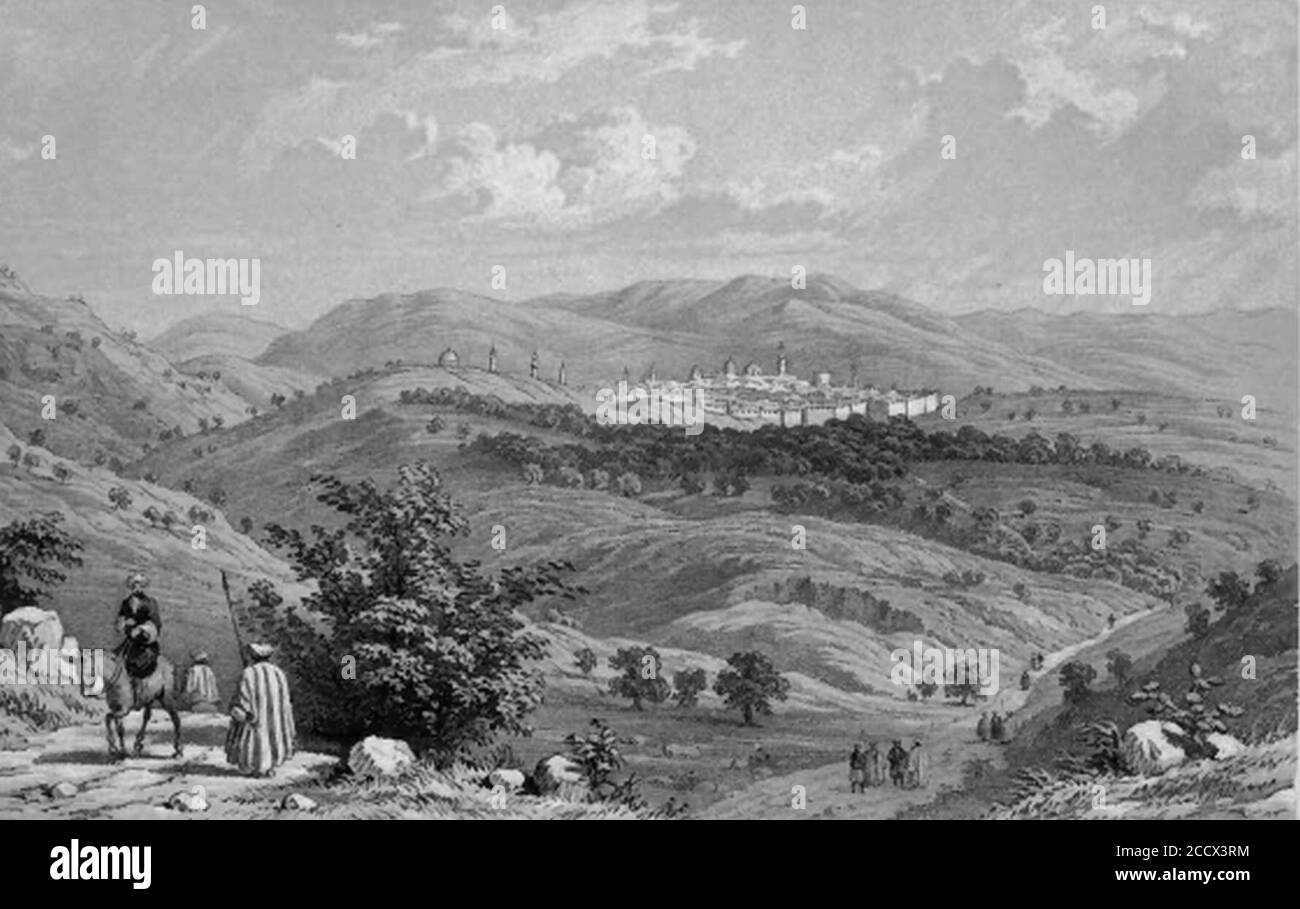 Jerusalem from the north 1850 Stock Photo - Alamy
