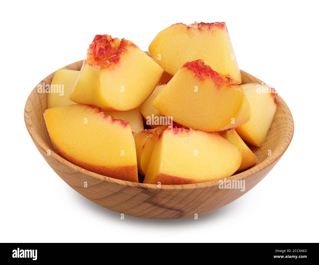 Bowl Of Sliced Peaches