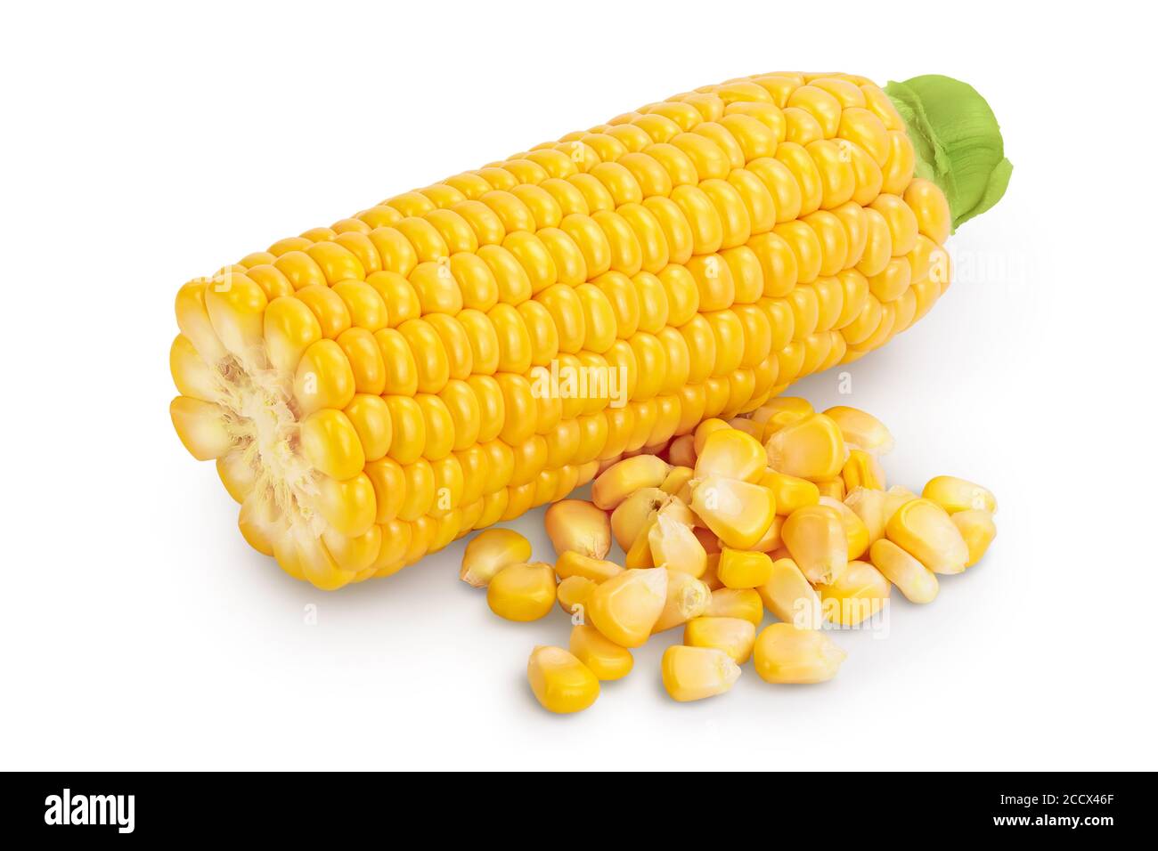 ear of corn isolated on a white background. Clipping path and full ...