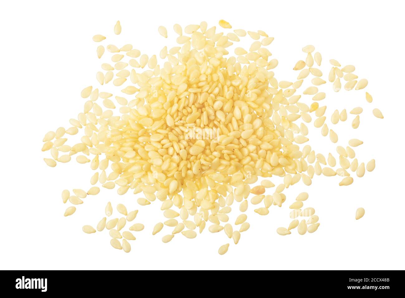 Sesame seeds isolated on white background top view. Flat lay Stock ...