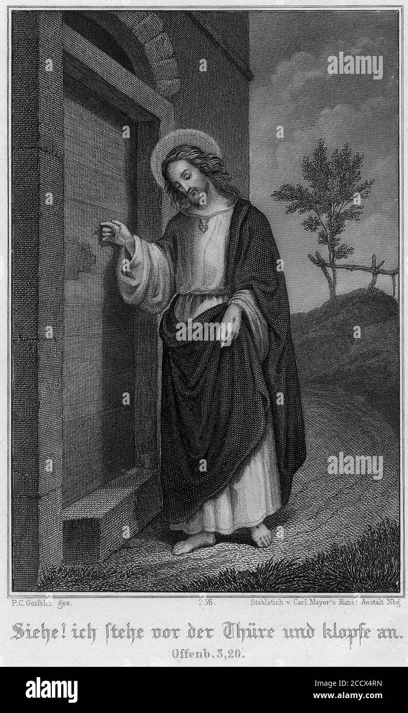 Jesus Christ (German steel engraving Stock Photo - Alamy