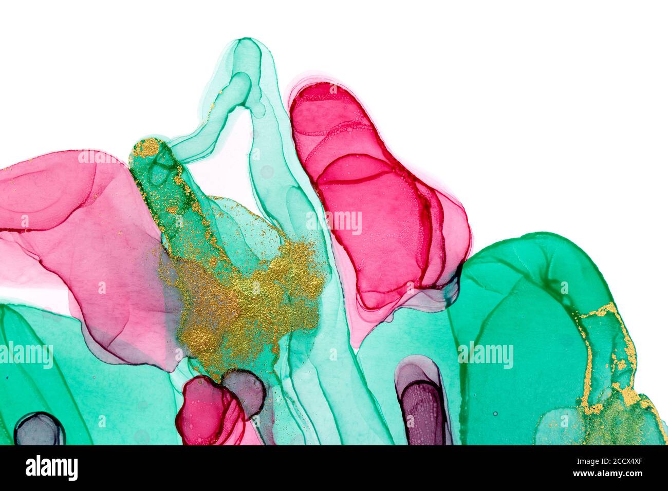 Green and pink pattern isolated on white background. Transparent ...