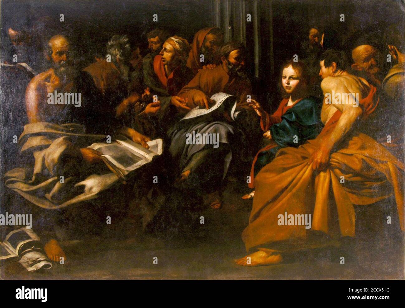 Jesús entre los doctores Stock Photo - Alamy