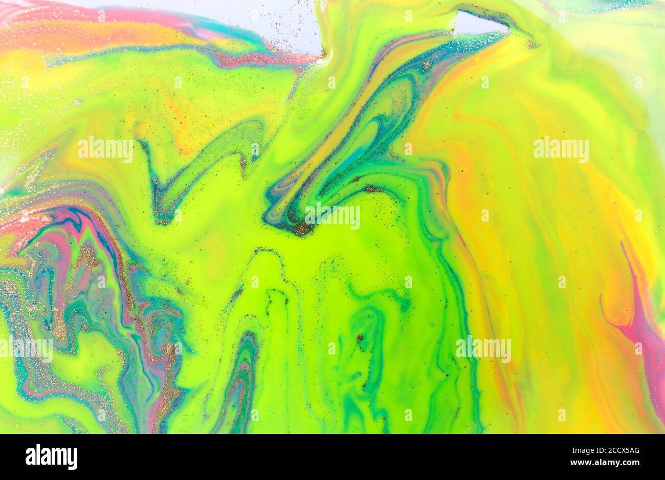 Neon green abstract pattern. Liquid marble texture imitation Stock ...