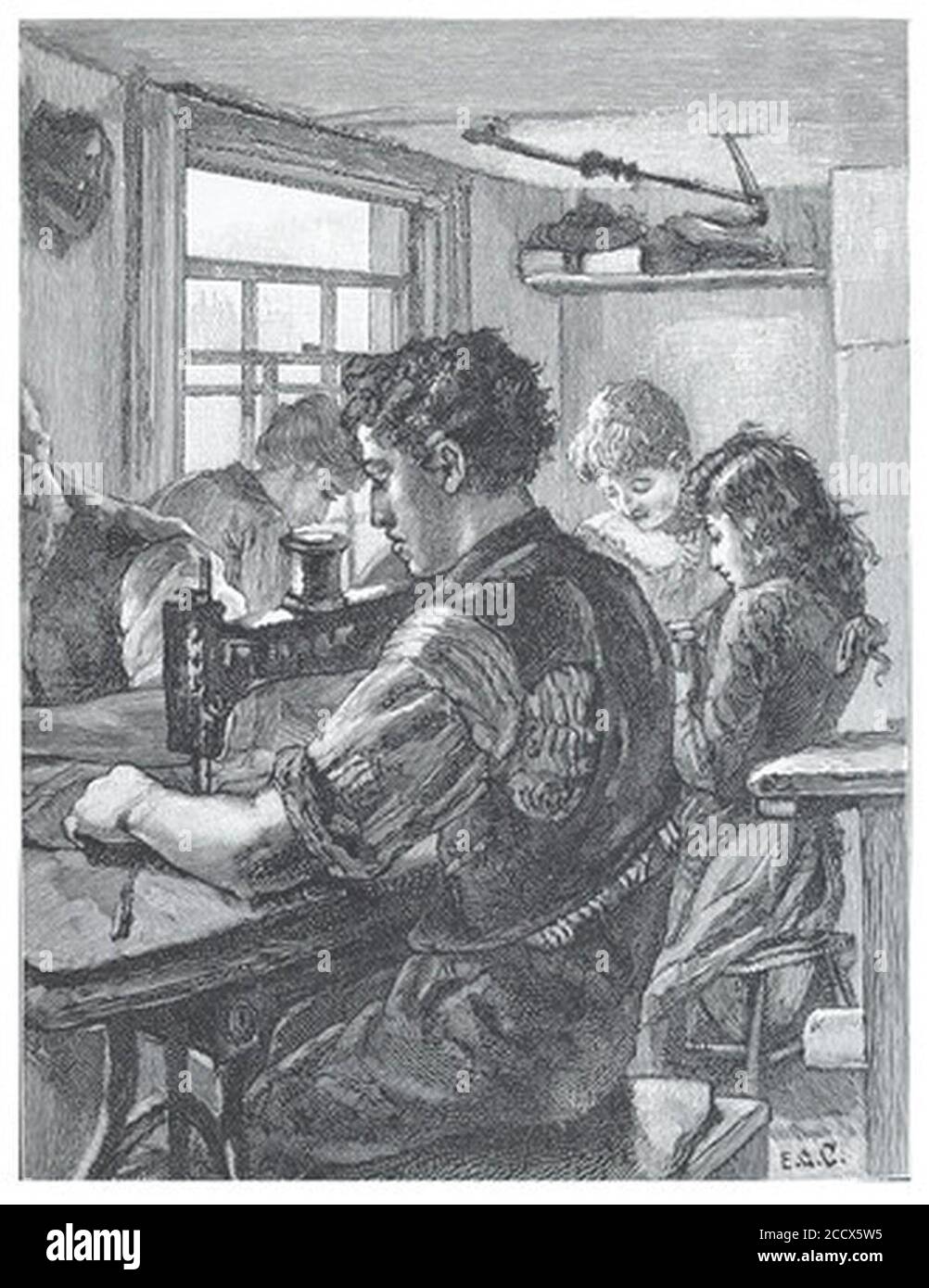 Jewish tailor's workshop by Ellen Gertrude Cohen 1891 Stock Photo - Alamy