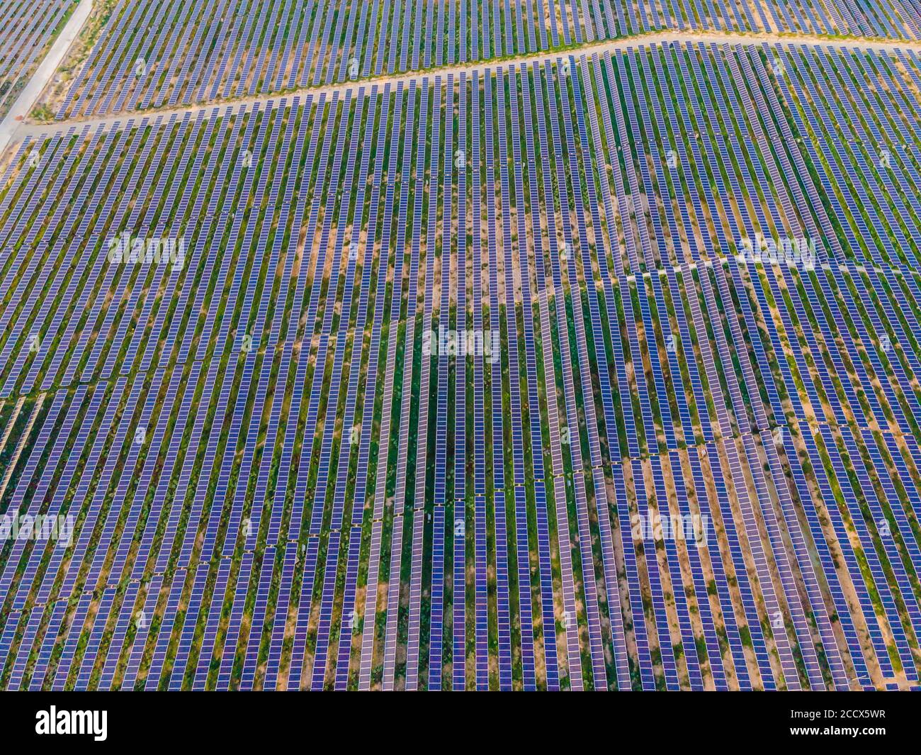Aerial view solar farm construction hi-res stock photography and images ...