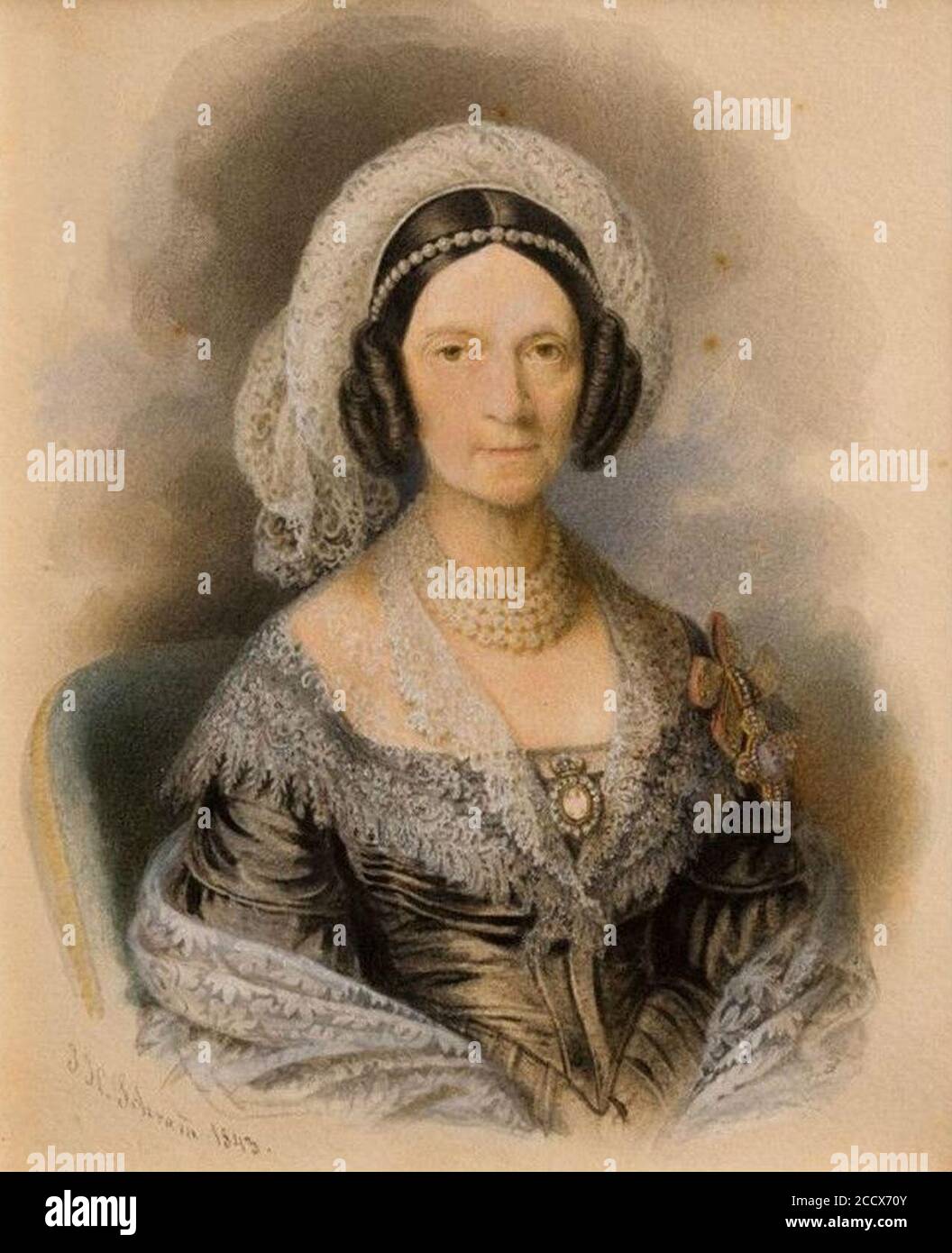 JH Schramm - Sophia van Heeckeren (1843 Stock Photo - Alamy