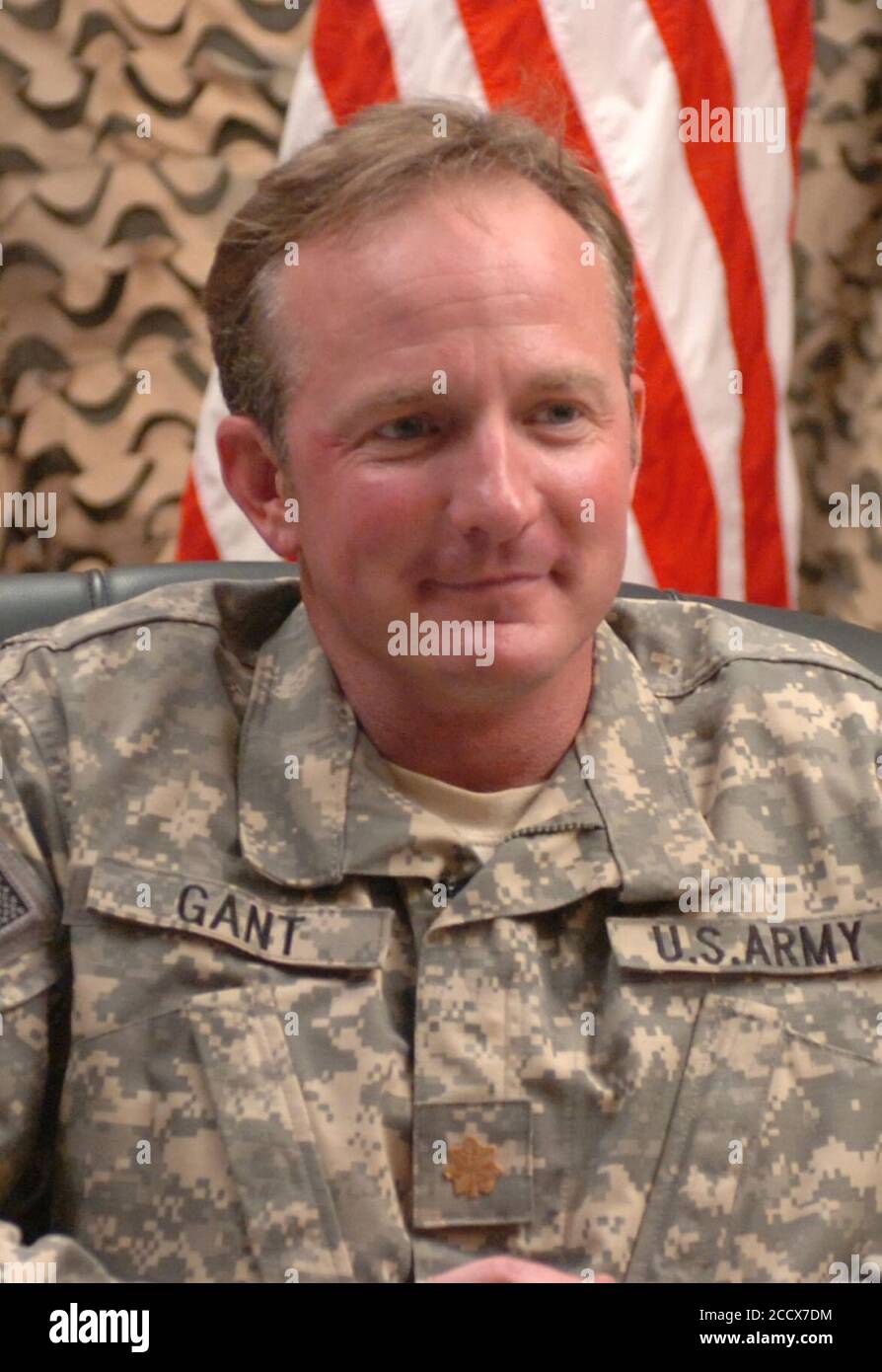 Jim Gant at Camp Liberty interview Stock Photo - Alamy