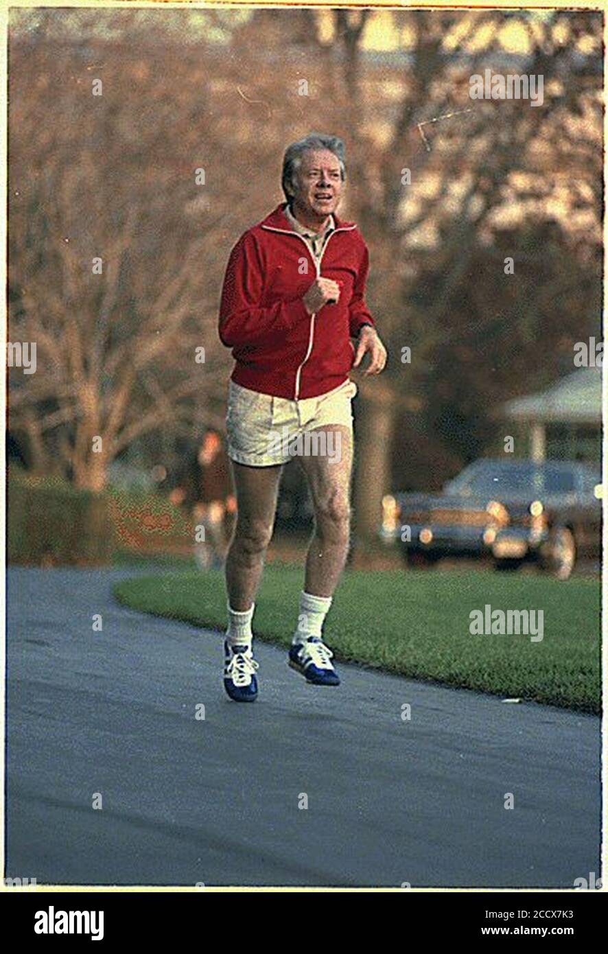 Jimmy Carter jogging Stock Photo - Alamy
