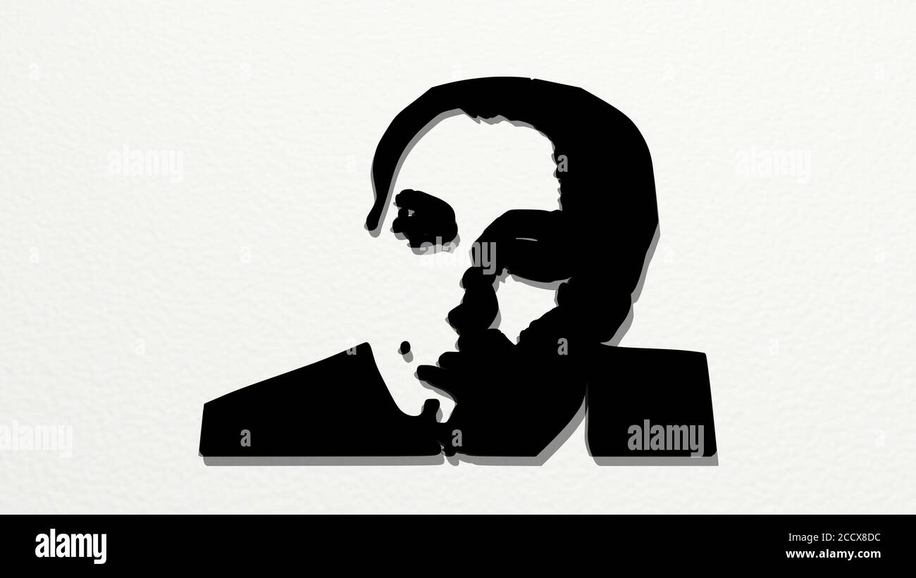 MAN 3D drawing icon, 3D illustration Stock Photo - Alamy