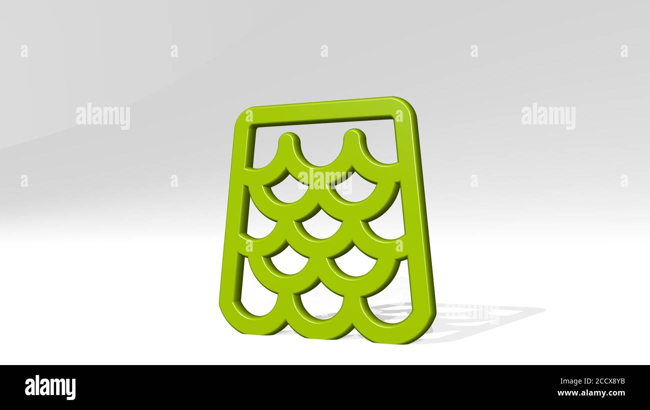 material tile roof 3D icon casting shadow, 3D illustration Stock Photo ...