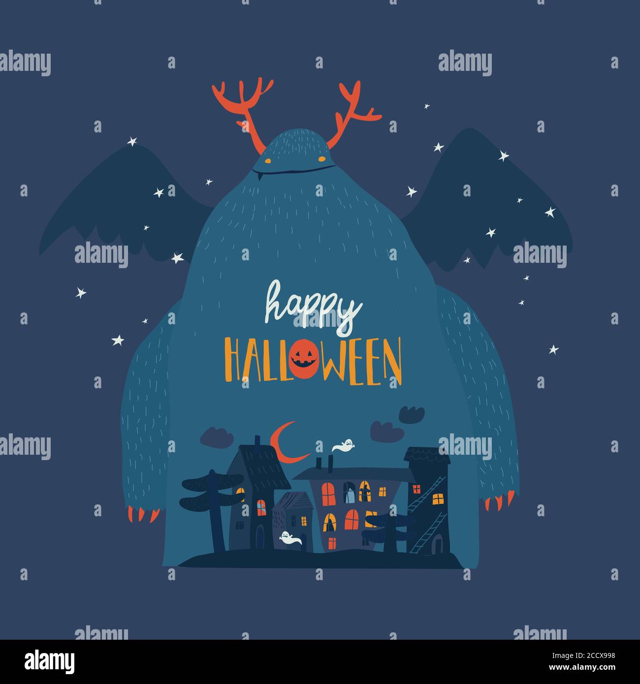 Creepy town Stock Vector Images - Alamy