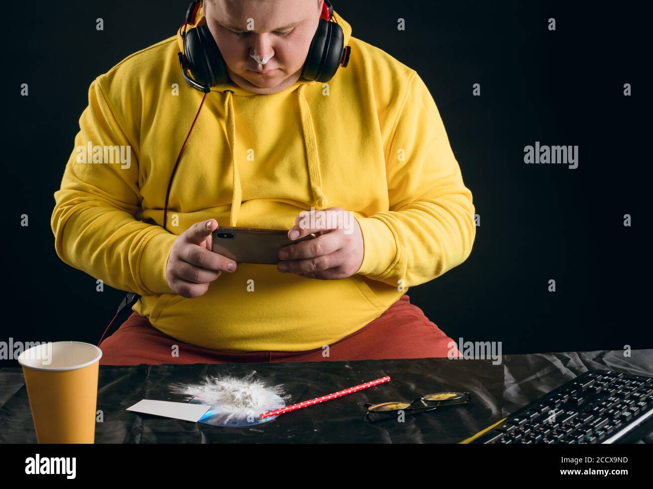 Plump young man portrait hi-res stock photography and images - Alamy