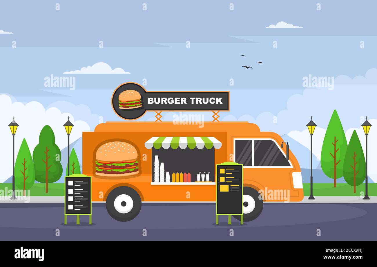 Burger van background hi-res stock photography and images - Alamy