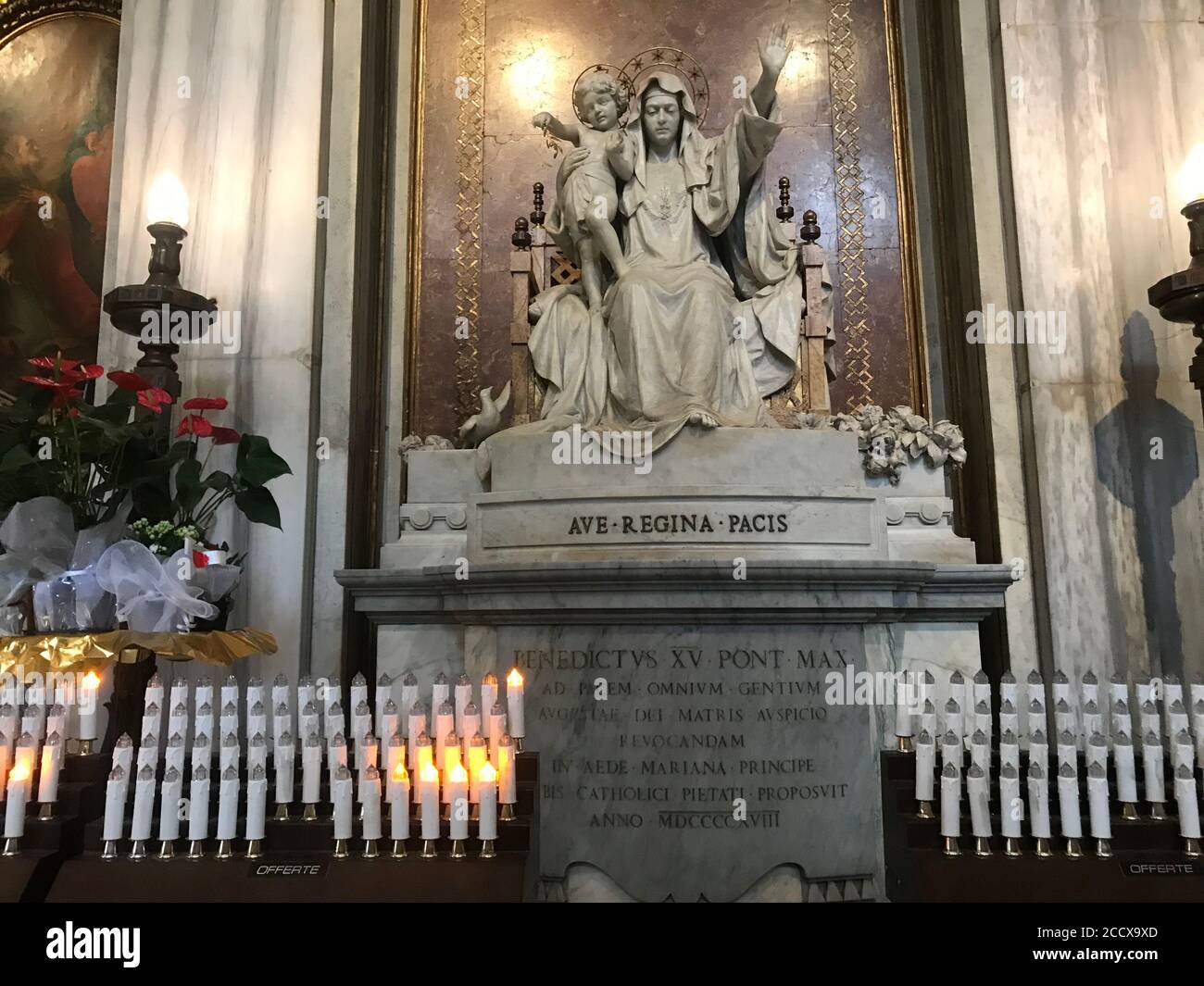 Ave Regina Pacis statue at Basilica di Santa Maria Maggiore Stock Photo ...