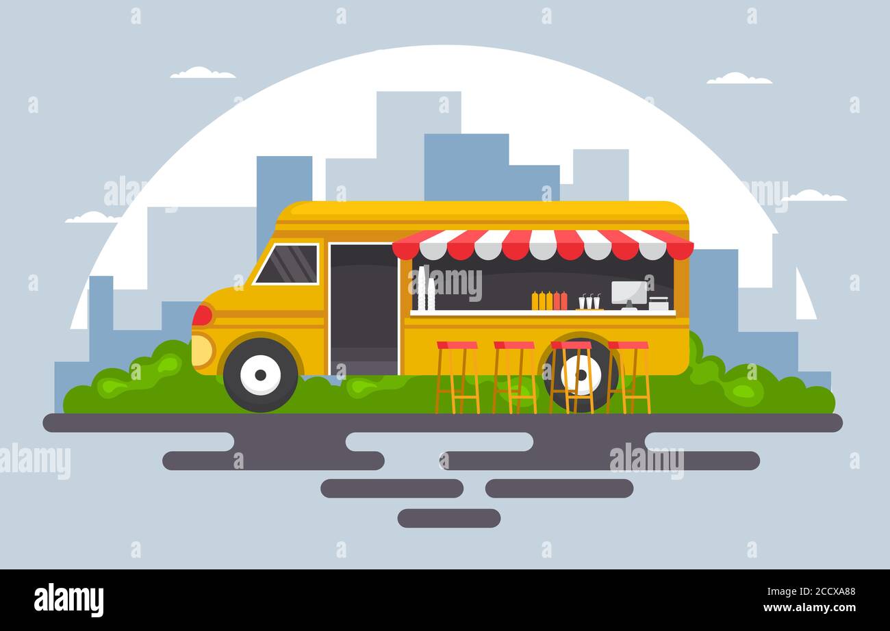 City hawker Stock Vector Images - Alamy