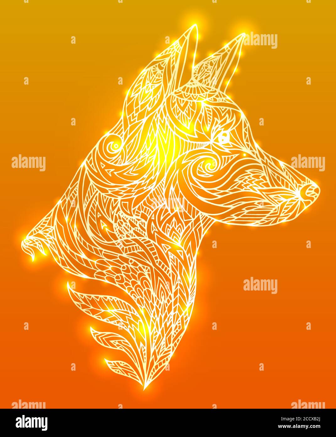 Tribal Dog Tattoo Flash Dog Tattoo Vector Art, Icons, And Graphics For