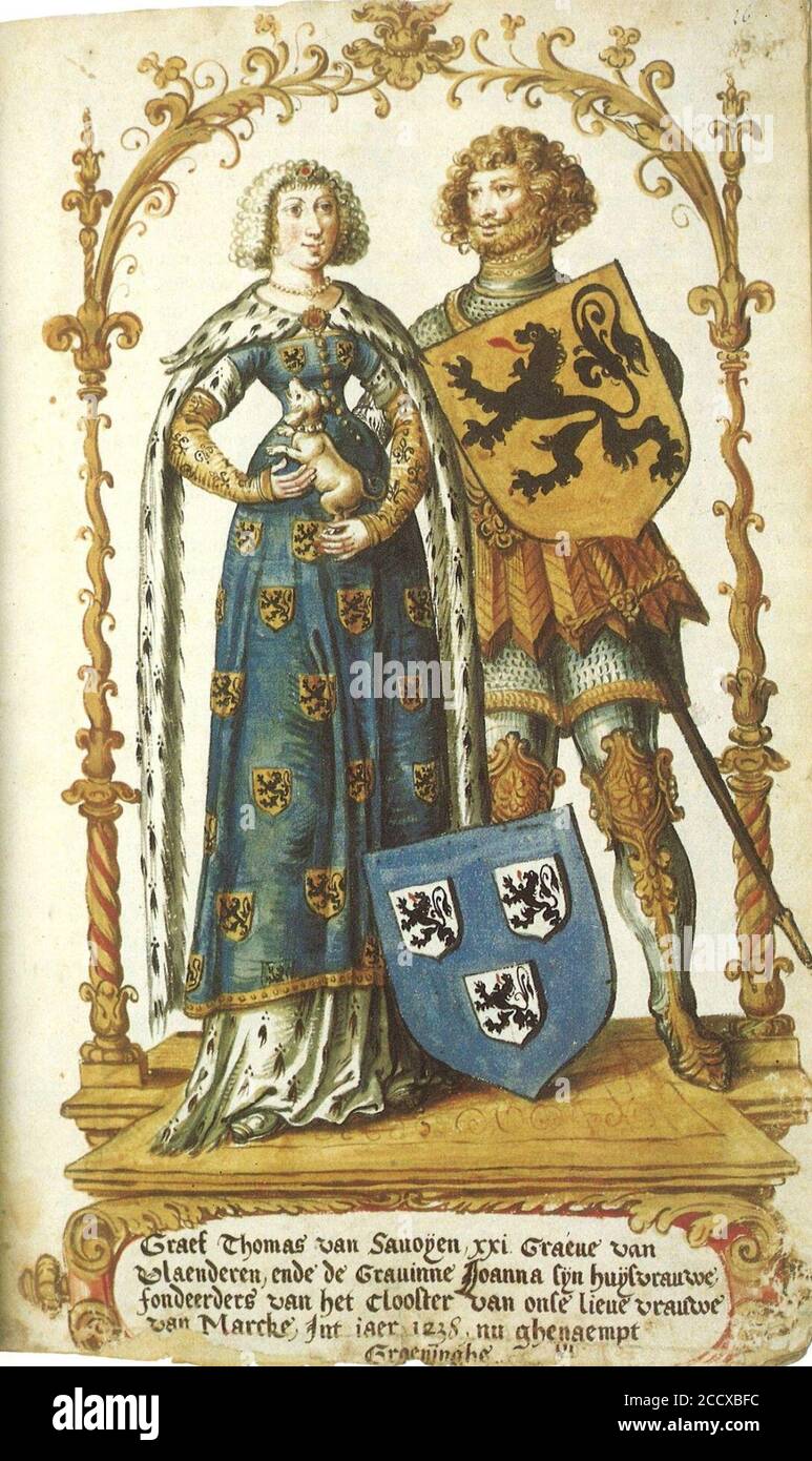 Joan of Constantinople and Thomas II of Savoy Stock Photo - Alamy