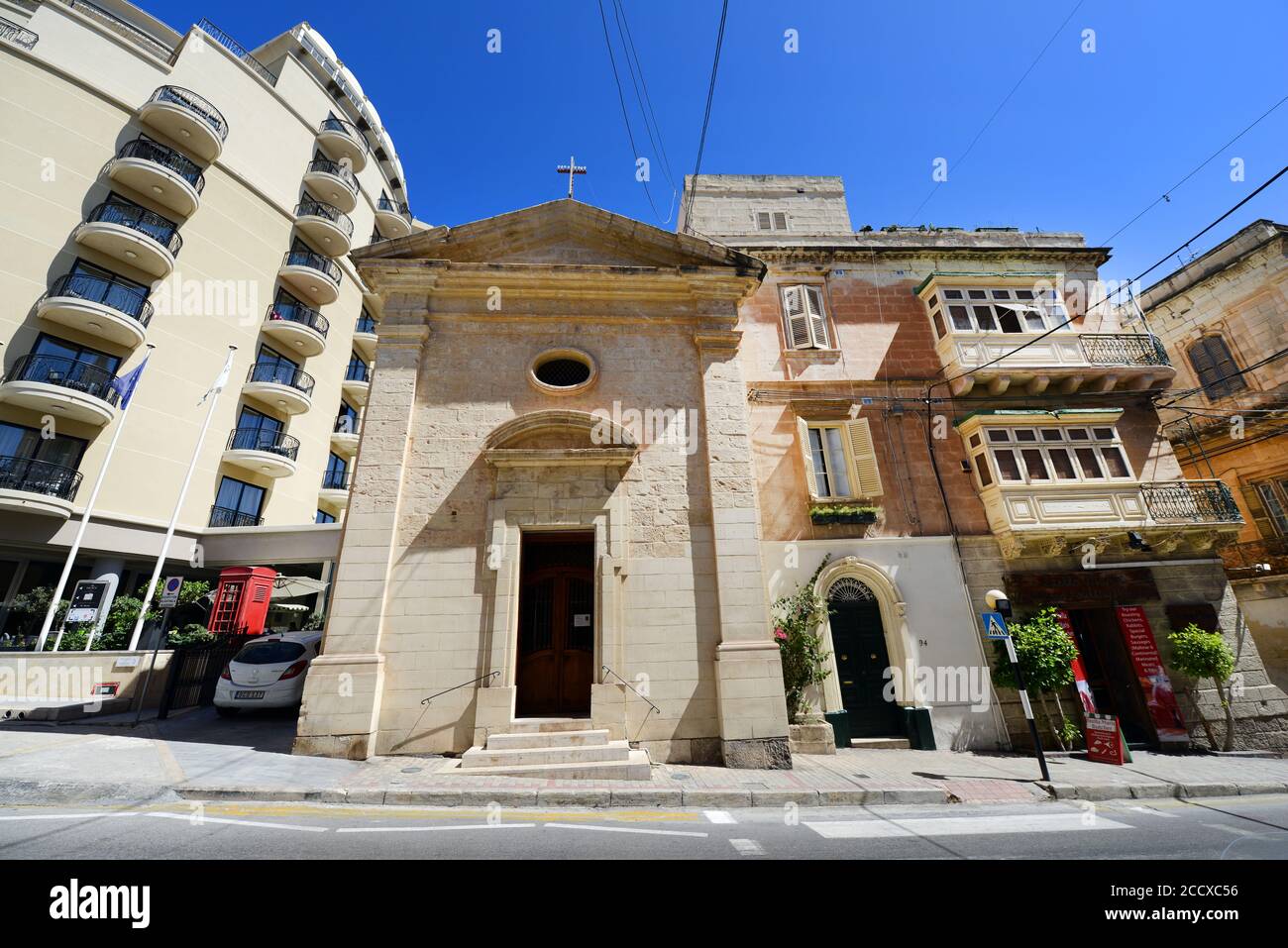 Beautiful old Maltese buildings in Sliema, Malta Stock Photo - Alamy