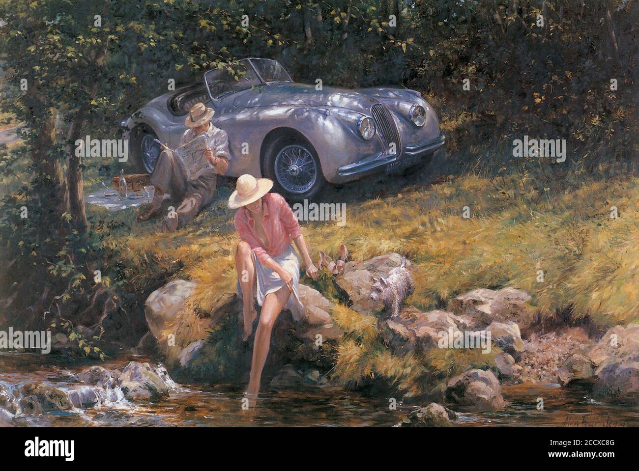 Colorful historical vintage photograph of oil painting of very old era ...