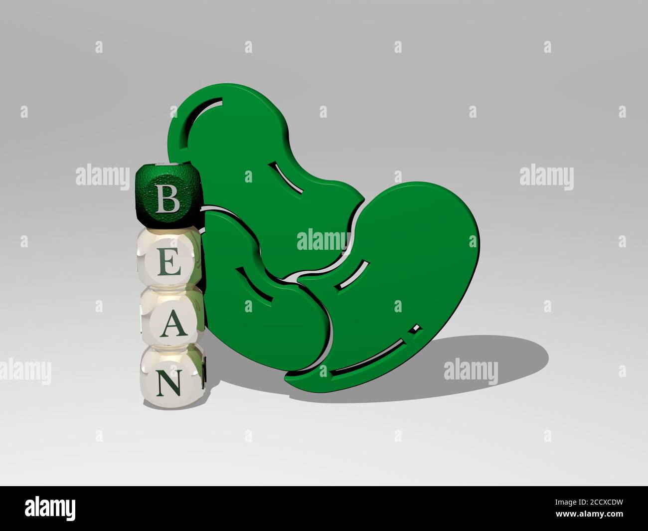 3D graphical image of BEAN vertically along with text built around the ...