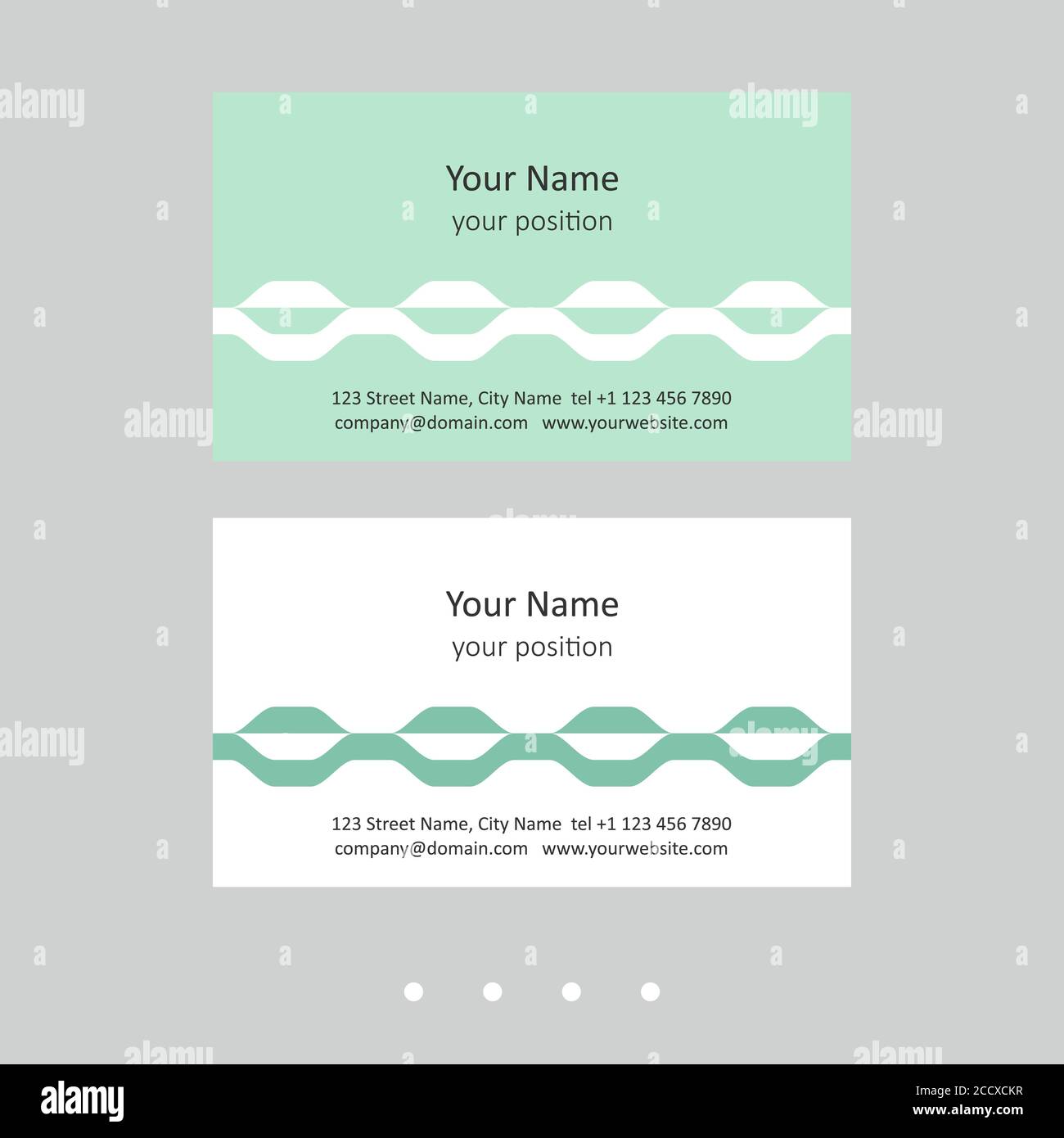 Modern business card template. Simple geometric style and two ...