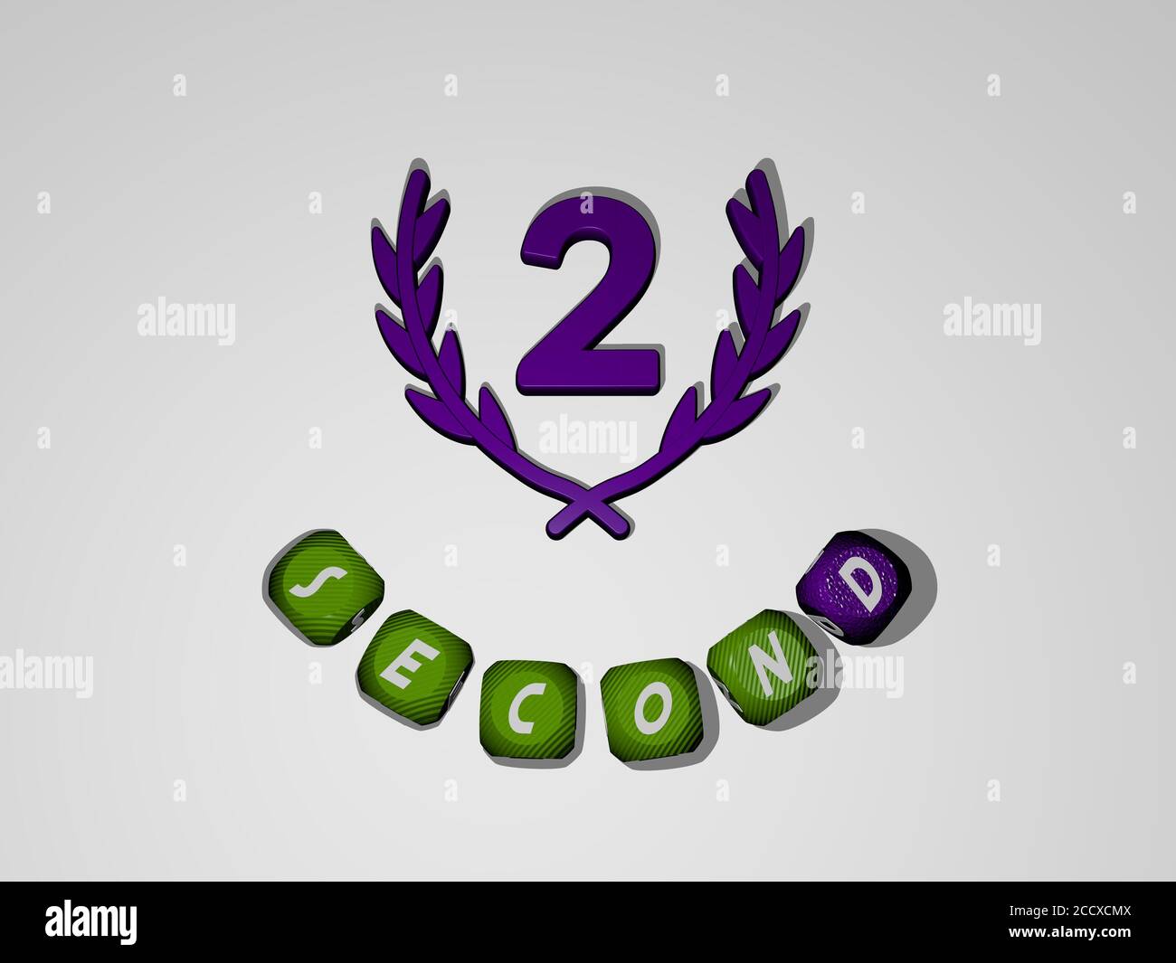 SECOND text around the 3D icon, 3D illustration Stock Photo - Alamy