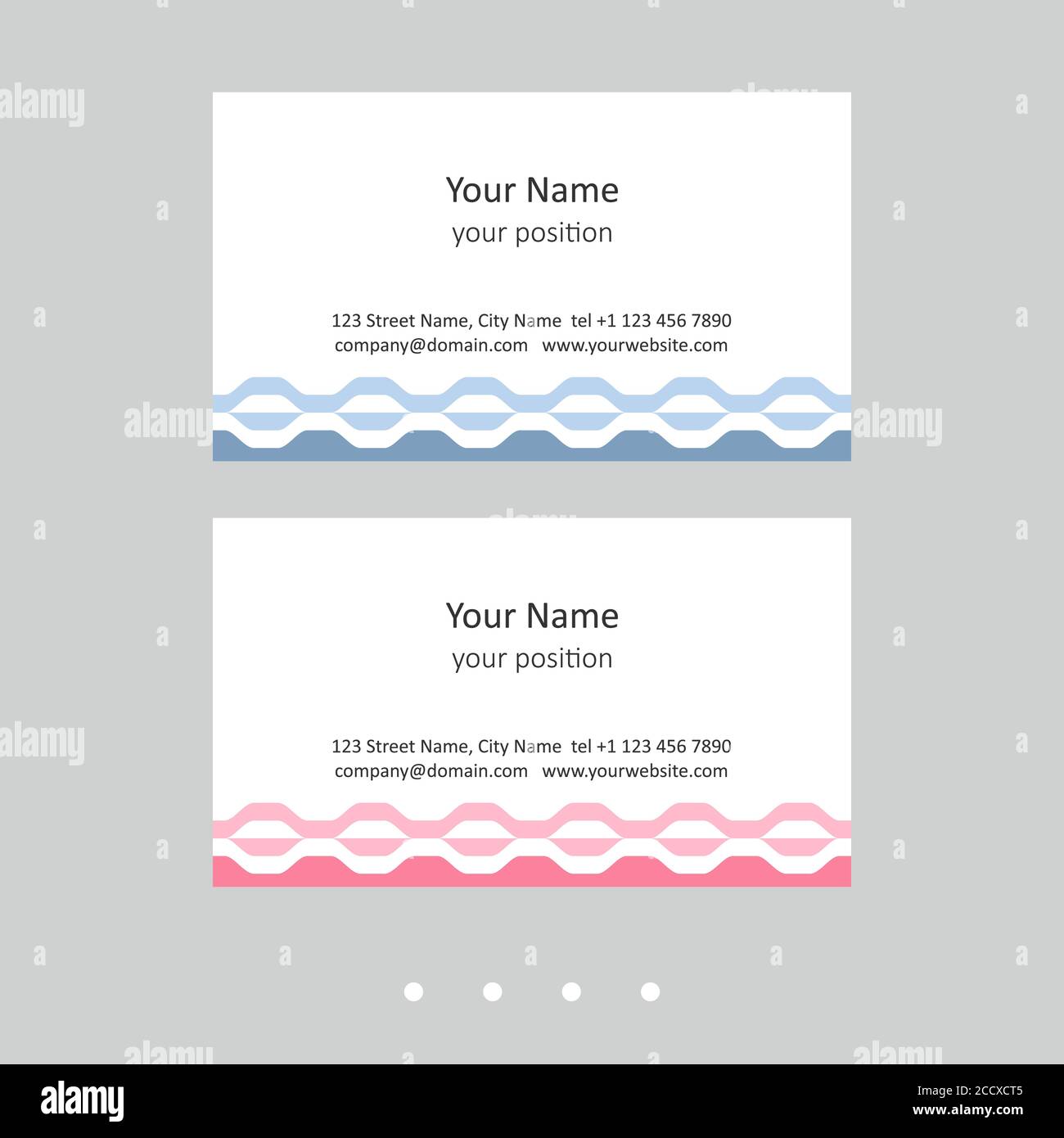 Modern business card template. Simple geometric style and two ...
