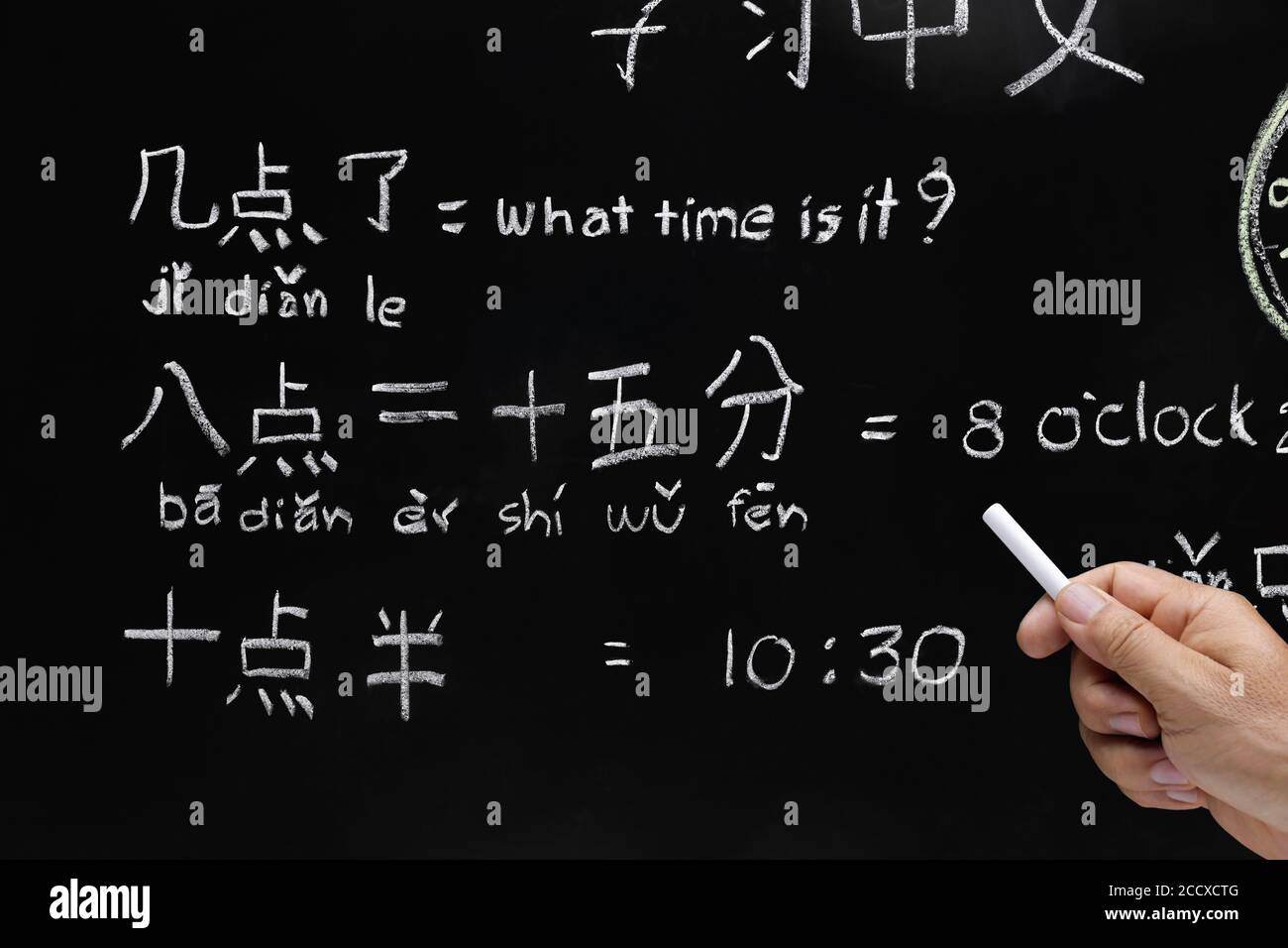 Chinese characters chalk hi-res stock photography and images - Alamy