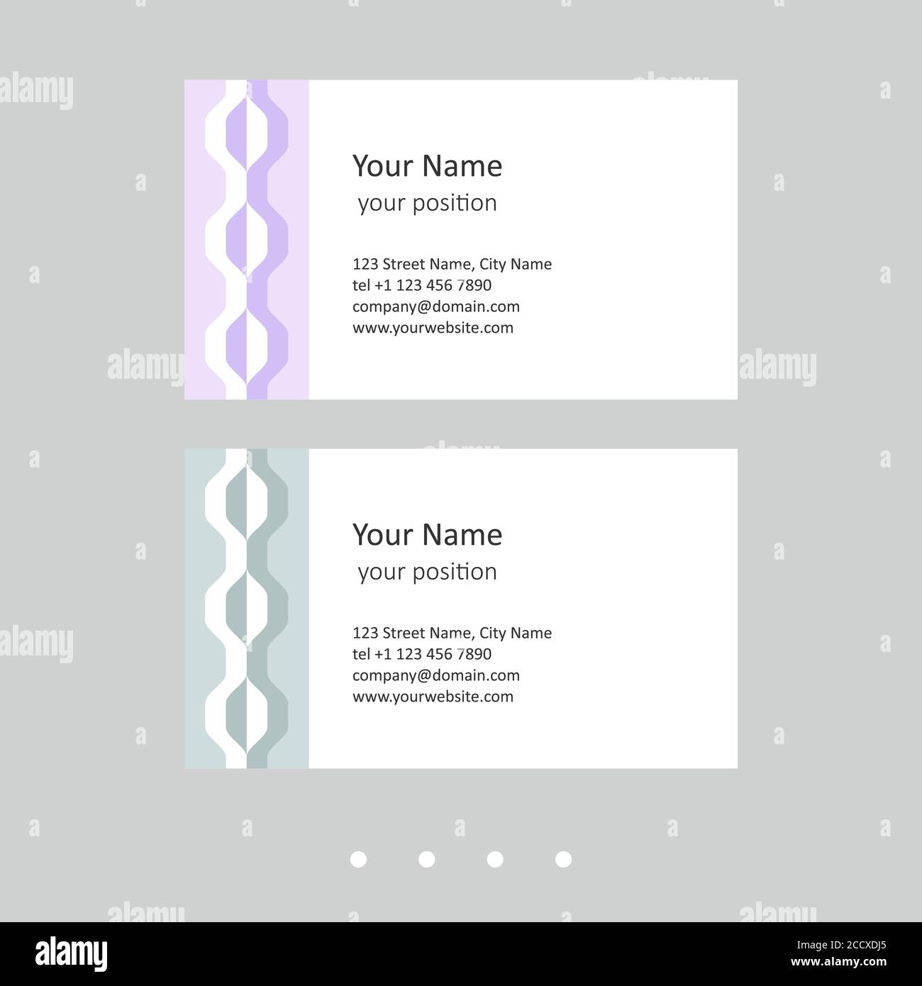 Modern business card template. Simple geometric style and two ...